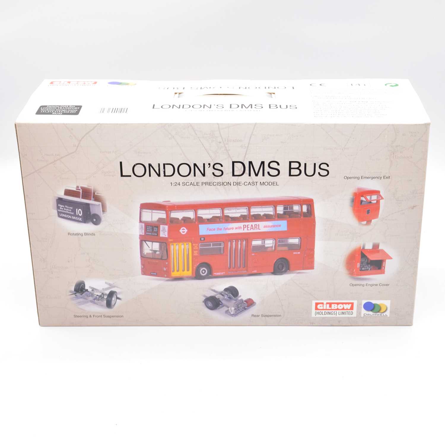 Lot 299 - Gilbow model London's DMS Bus, die-cast,