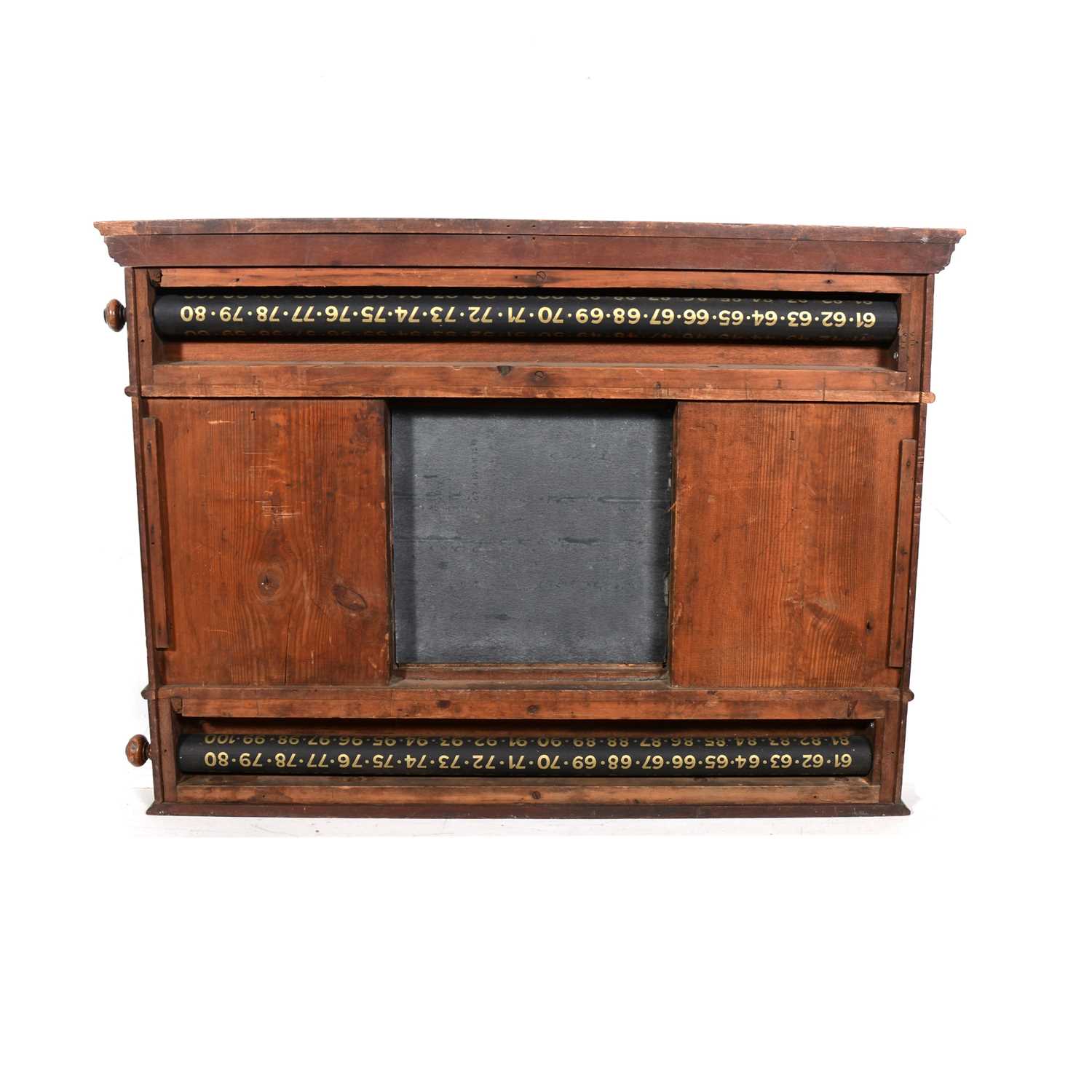 Lot 380 - Large mahogany life pool scoreboard,