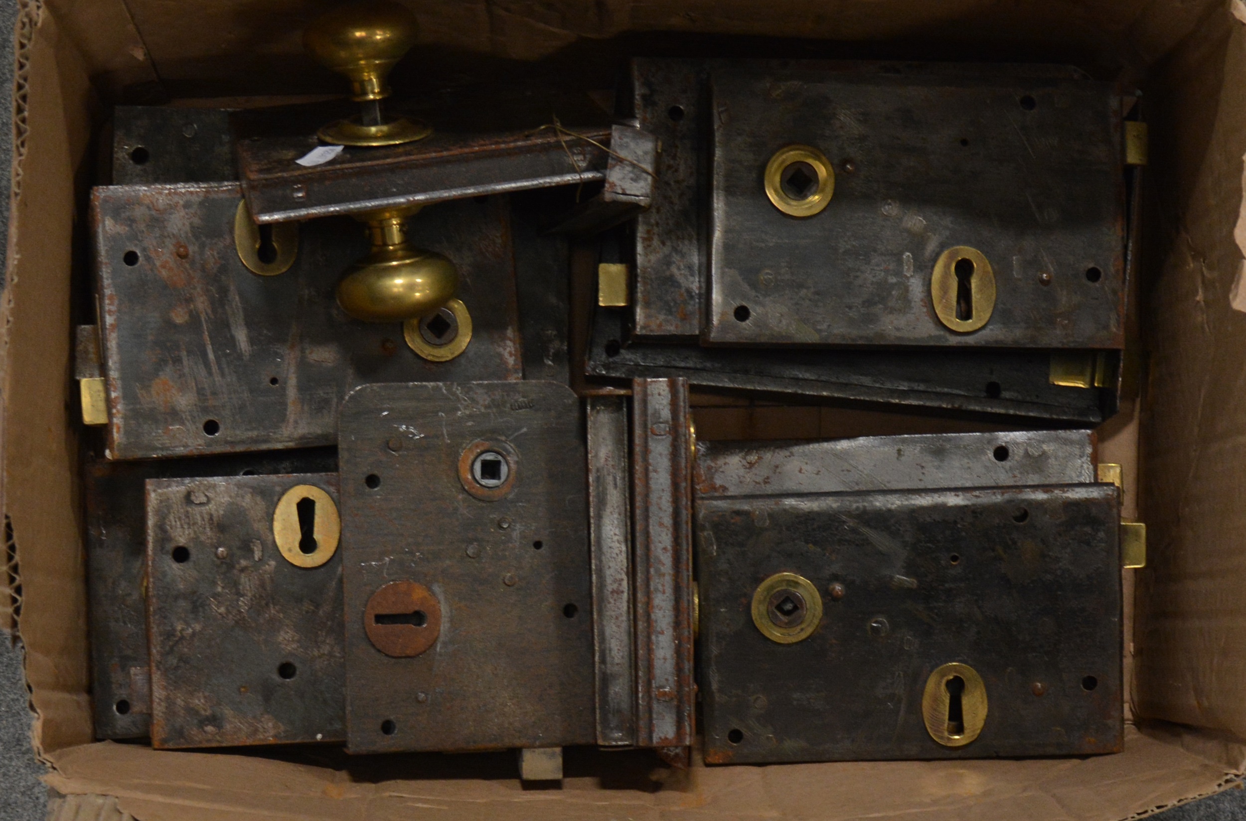 Lot 192 - Quantity of old box locks,
