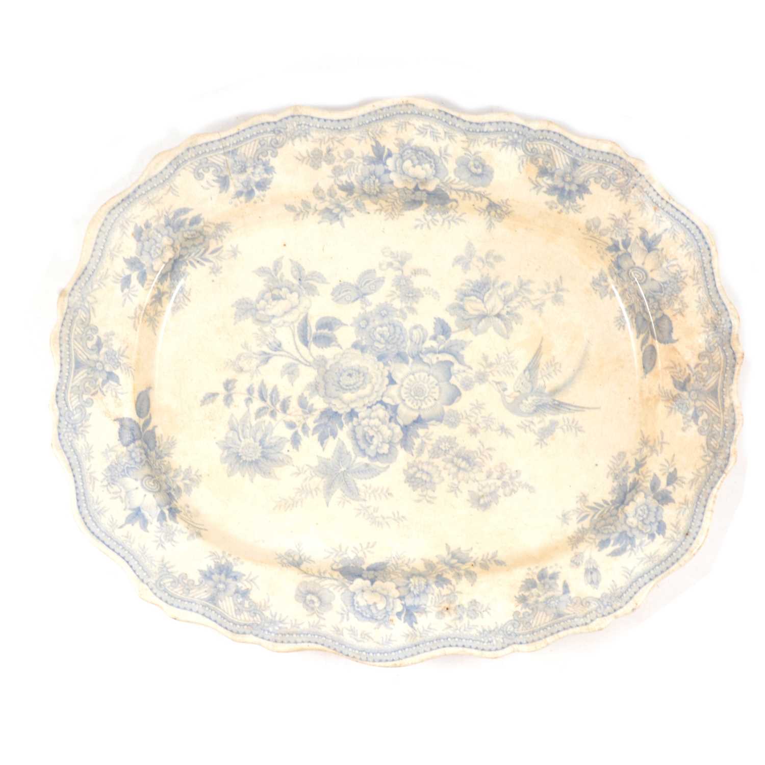 Lot 76 - Collection of Victorian stoneware meat plates,