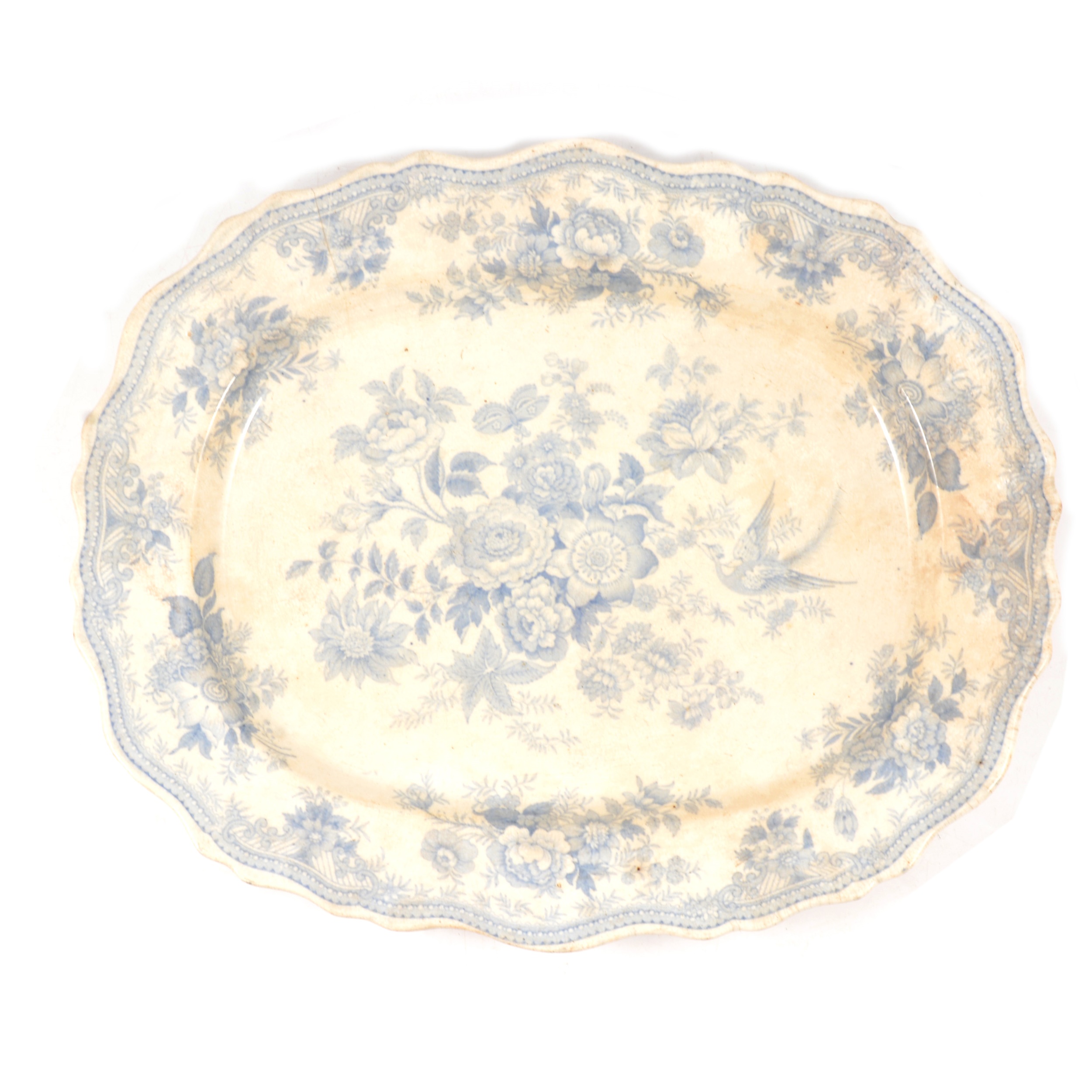 Lot 76 - Collection of Victorian stoneware meat plates,