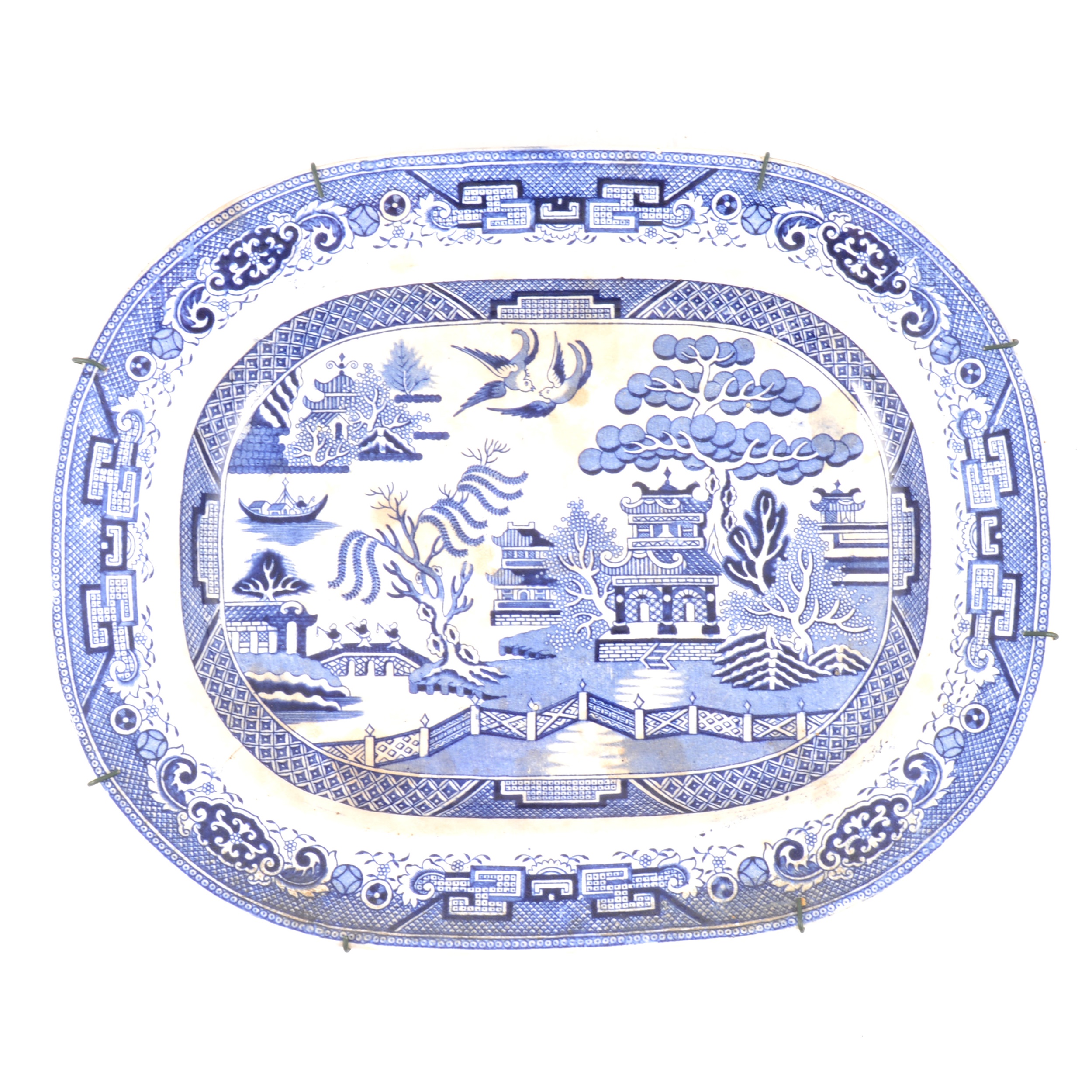 Lot 76 - Collection of Victorian stoneware meat plates,