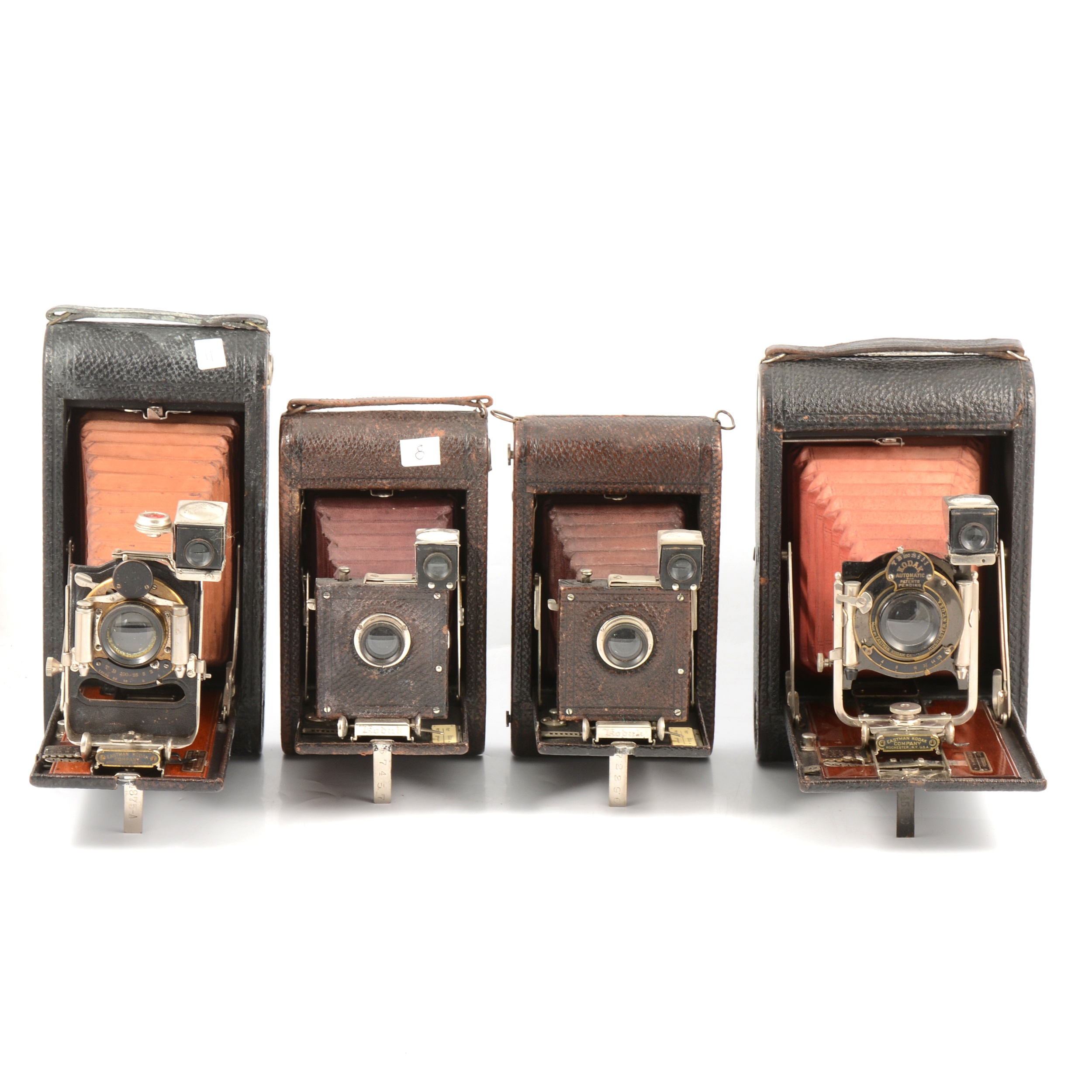 Lot 96 - Six early 20th century Kodak folding cameras,