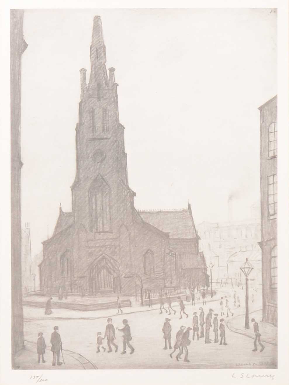 Lot 317 - Laurence Stephen Lowry - St Simon's Church,