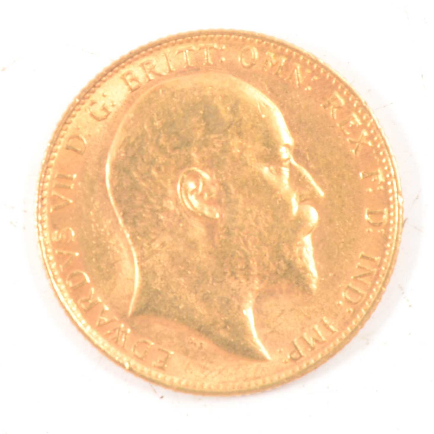 Lot 312 - Edward VII, gold Sovereign coin, 1907.