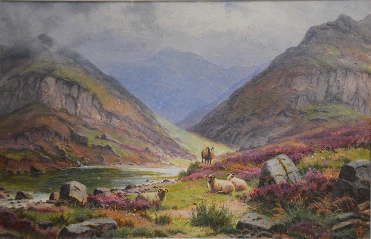 Lot 372 - Monogrammist EL, pair of watercolours,