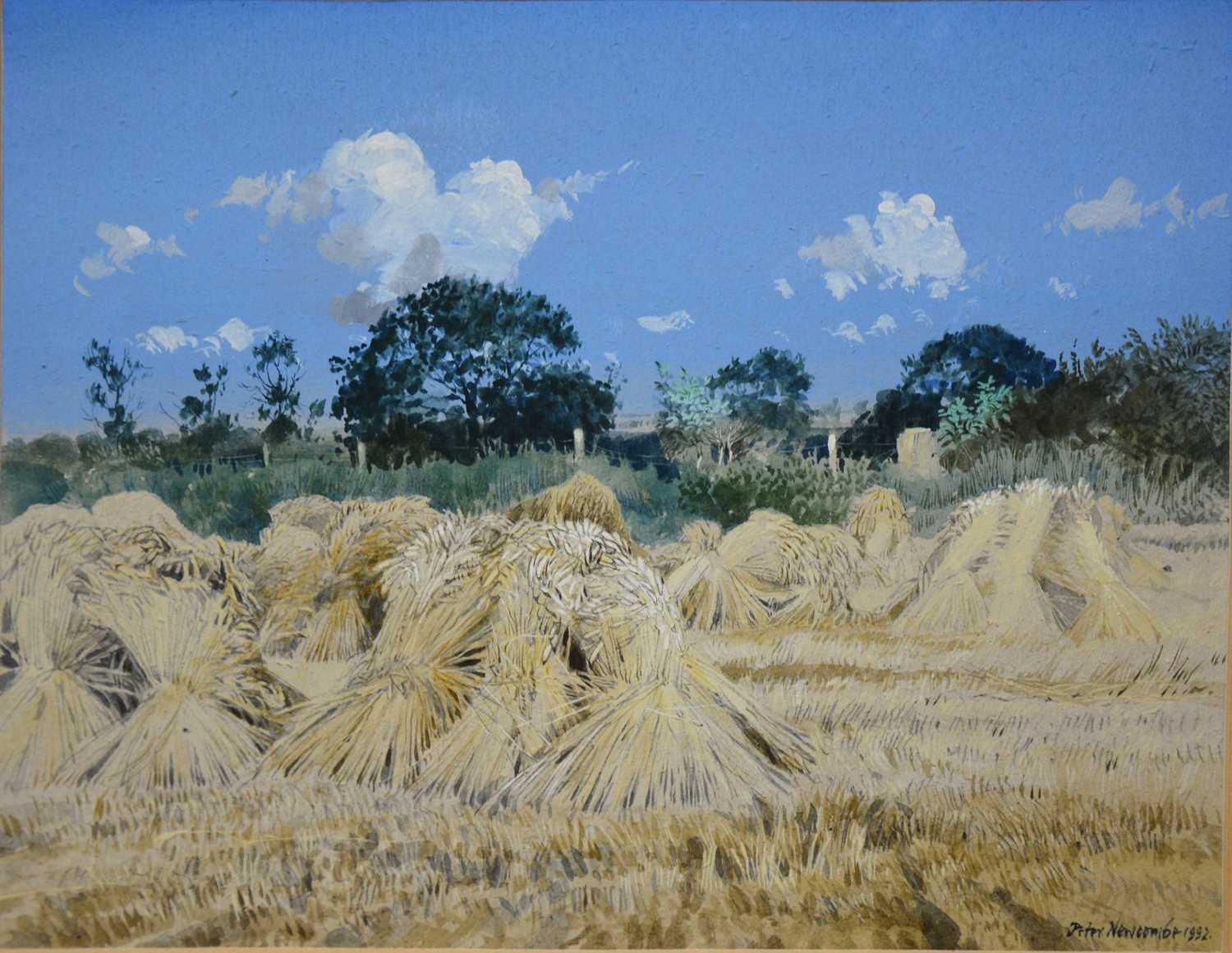 Lot 338 - Peter Newcombe, Morning Cornfield,