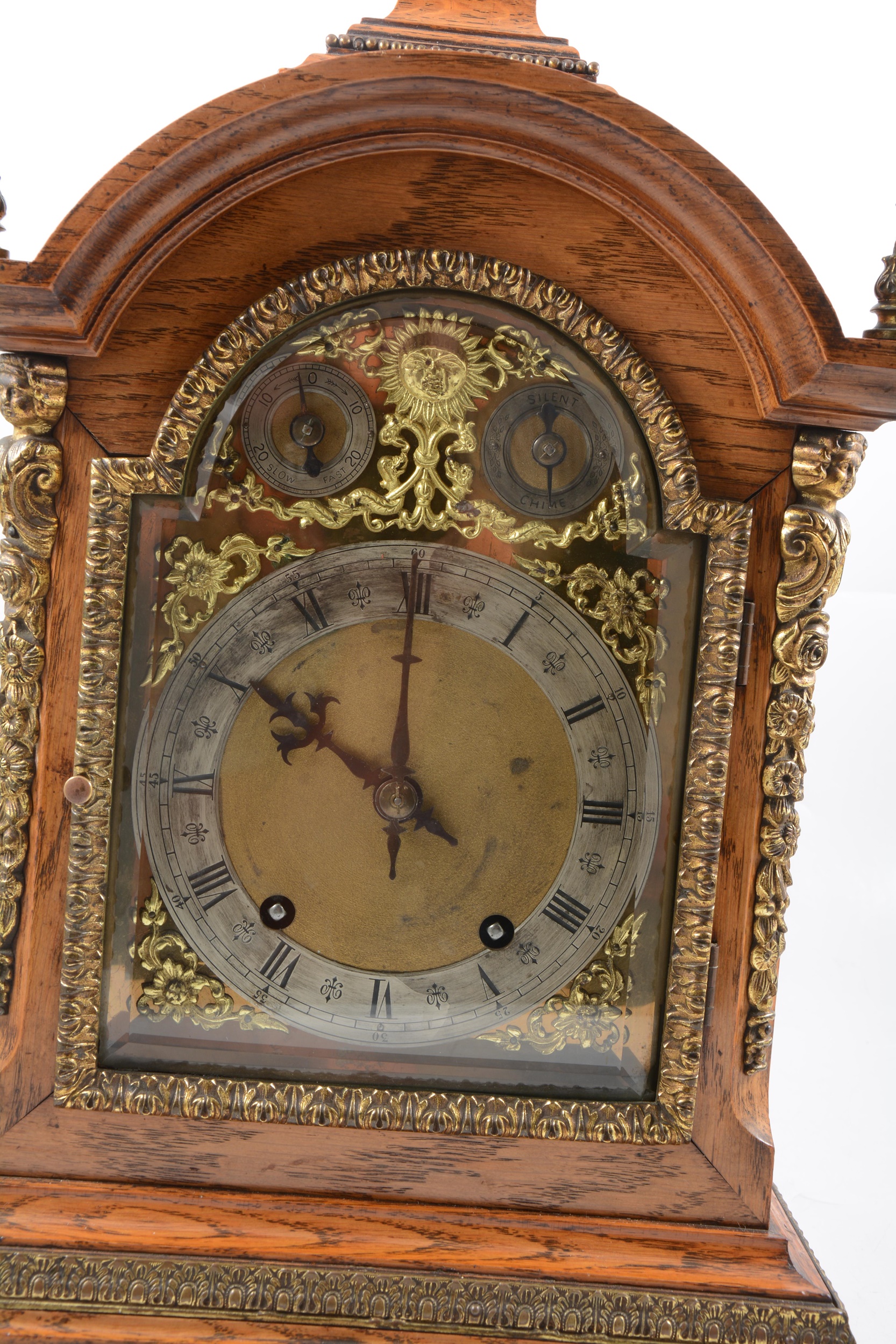 Lot 300 - Victorian oak bracket clock,