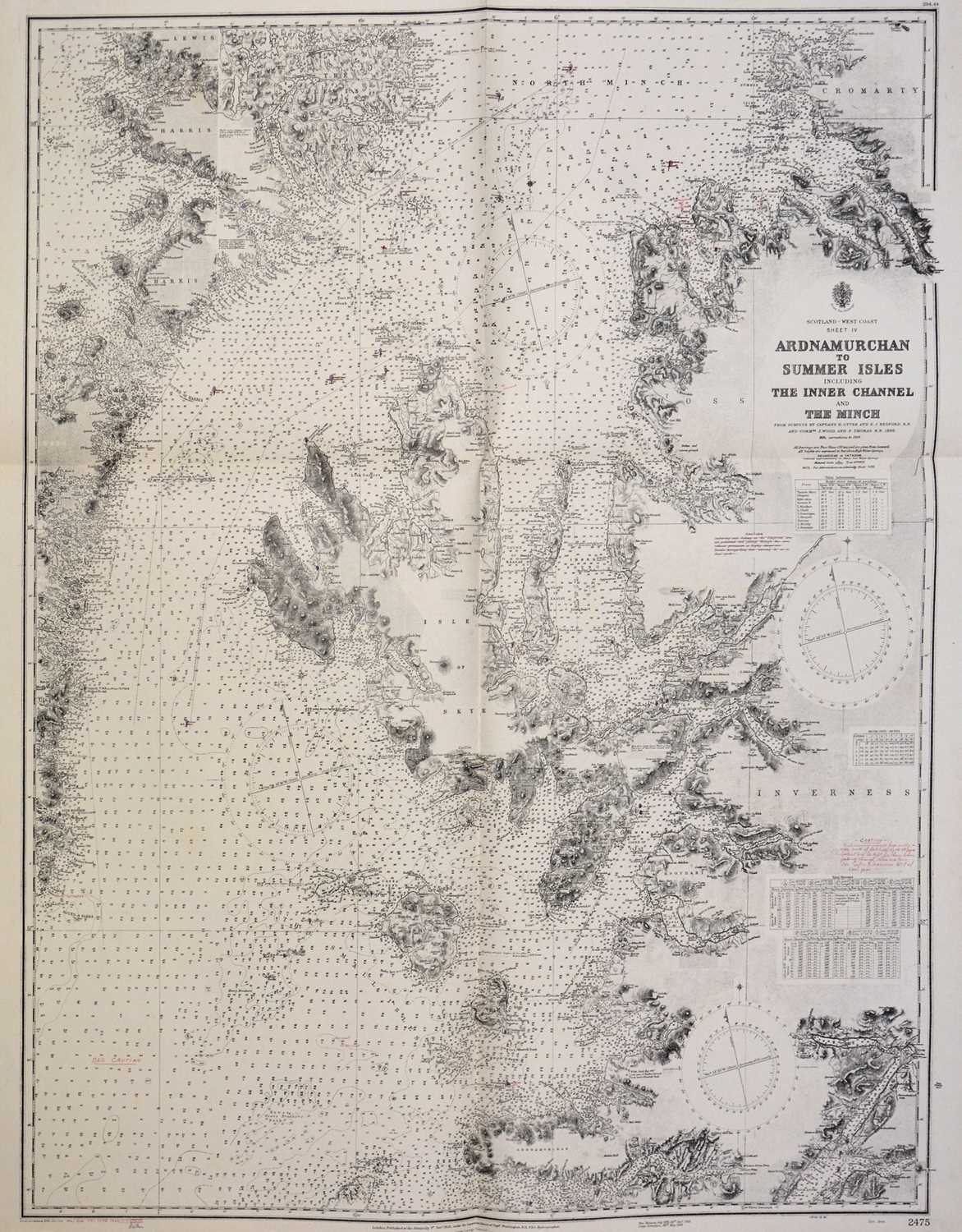 Lot 379 - Nine marine charts,