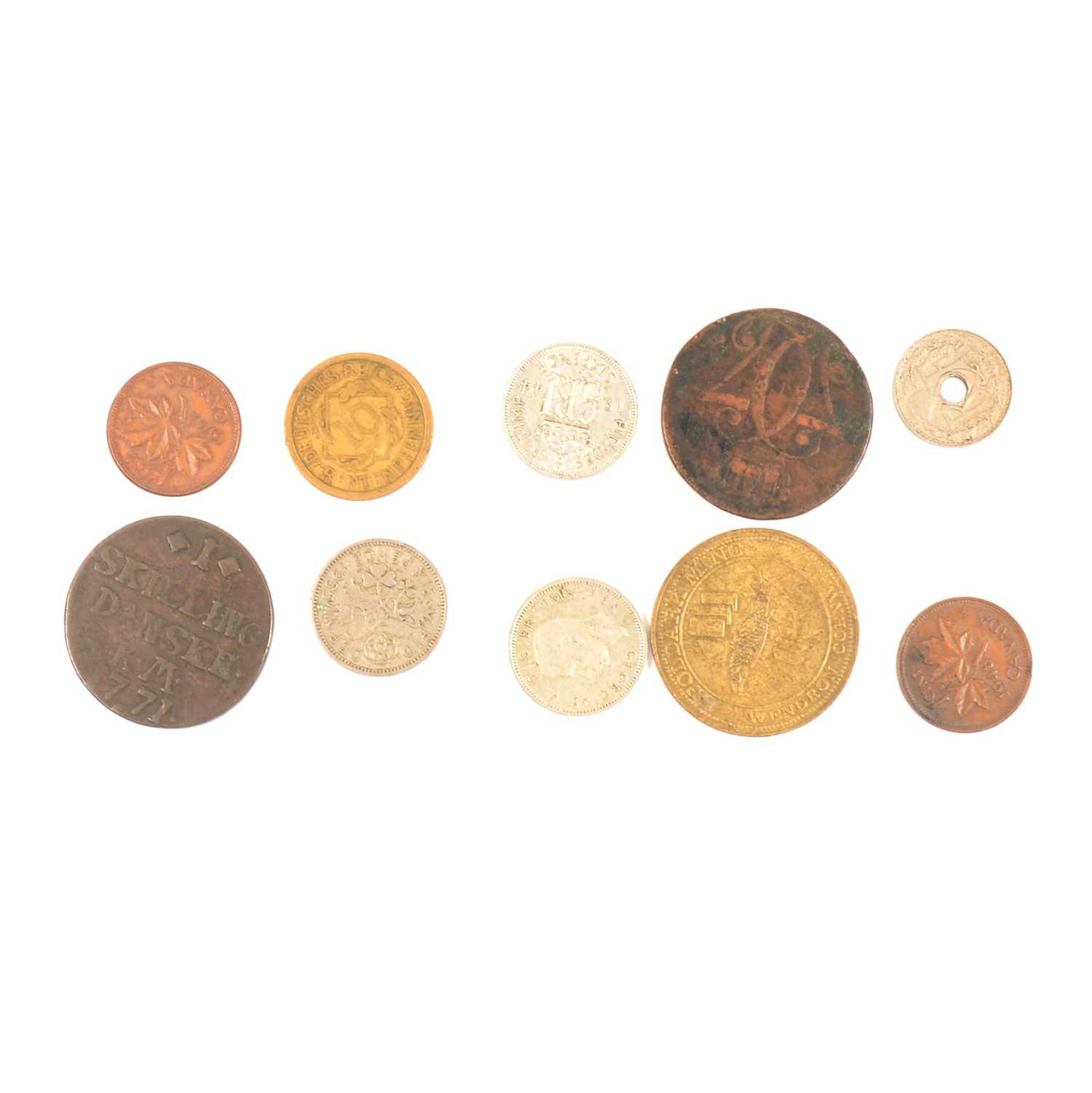 Lot 240 - English and foreign silver and copper coins,