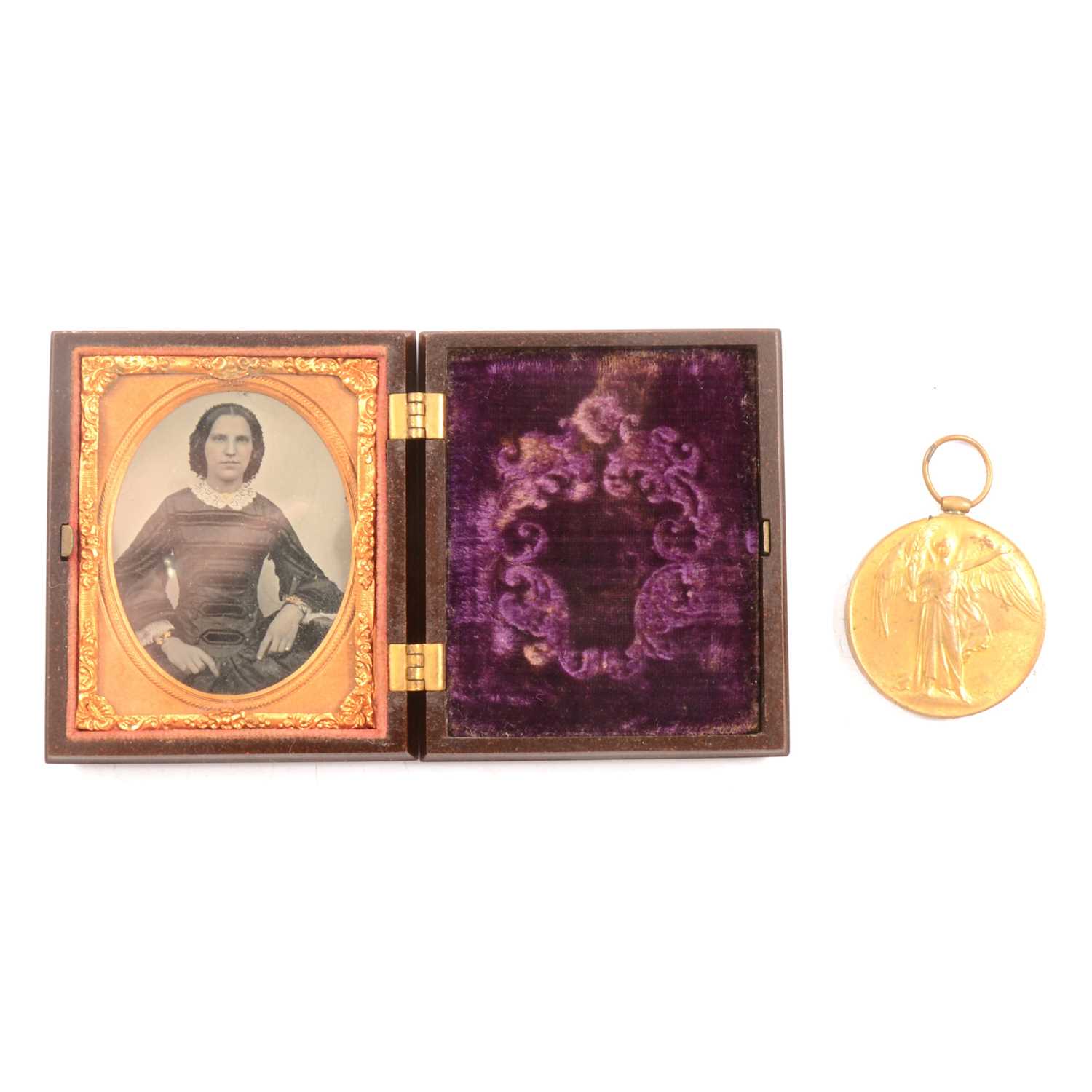 Lot 355 - A bakelite case with Victorian photograph