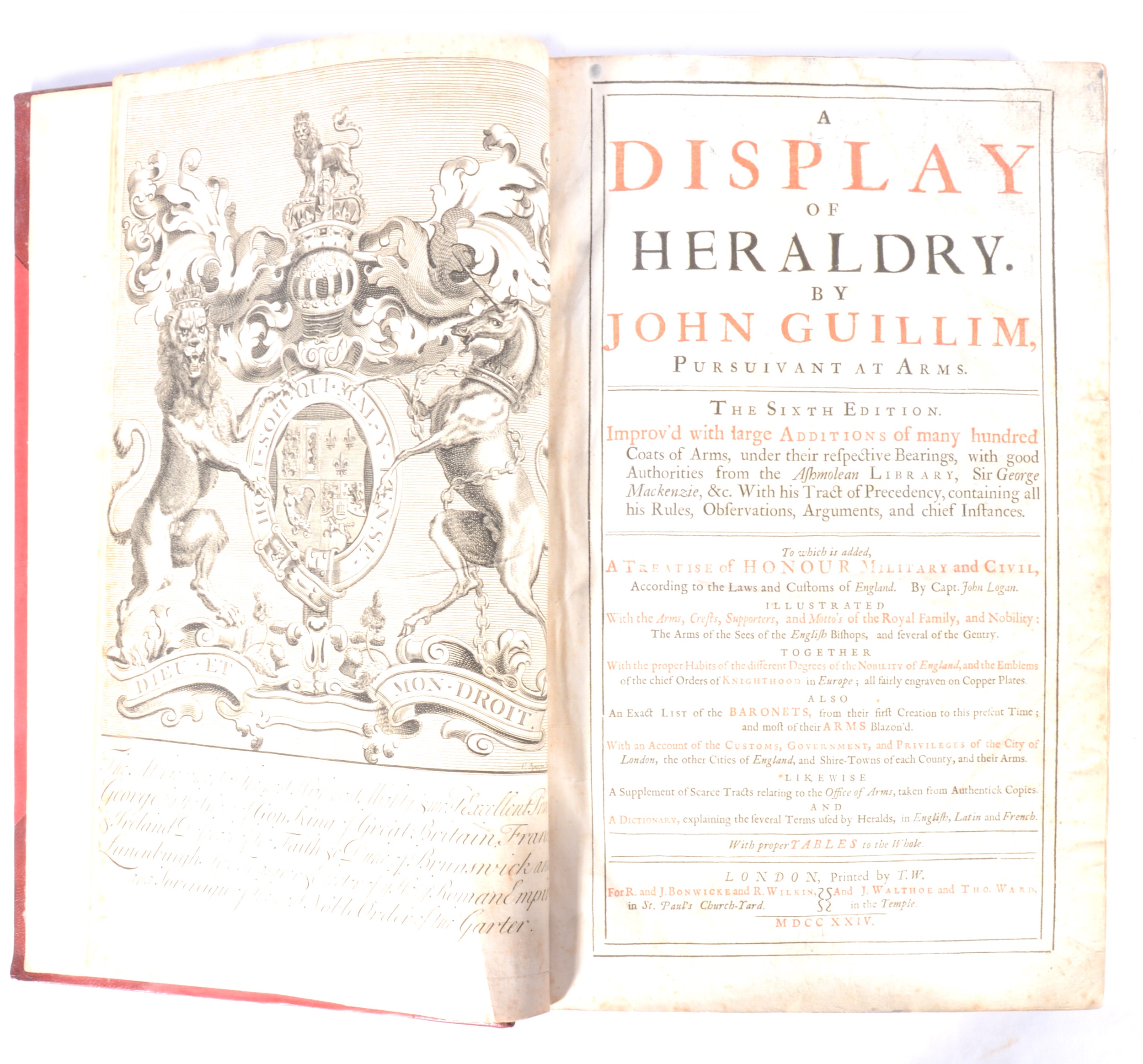Lot 39 - John Guillim, A Display of Heraldry,