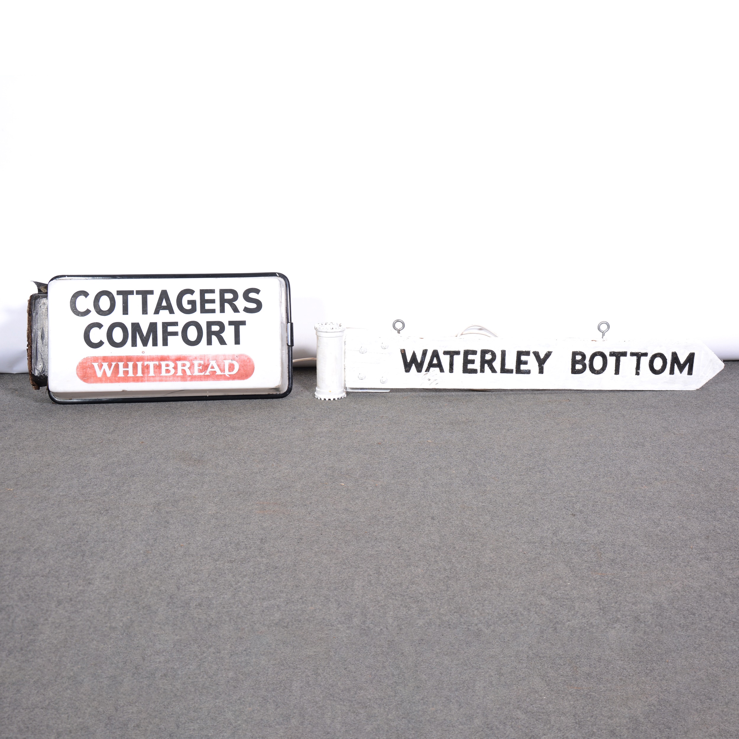 Lot 165 - "Waterley Bottom" road sign, a Whitbread