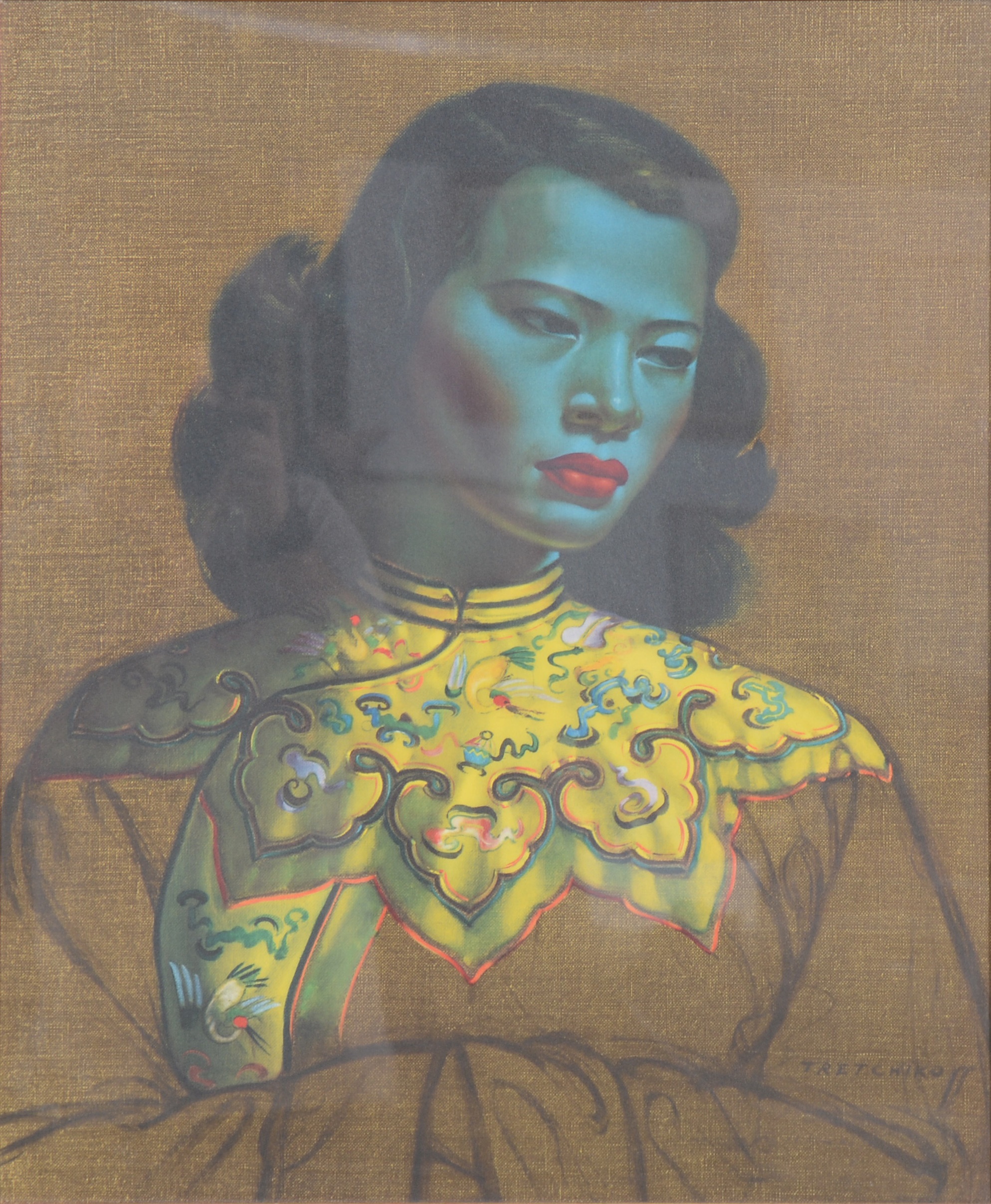 Lot 355 - After Vladimir Tretchikoff, Green Lady,