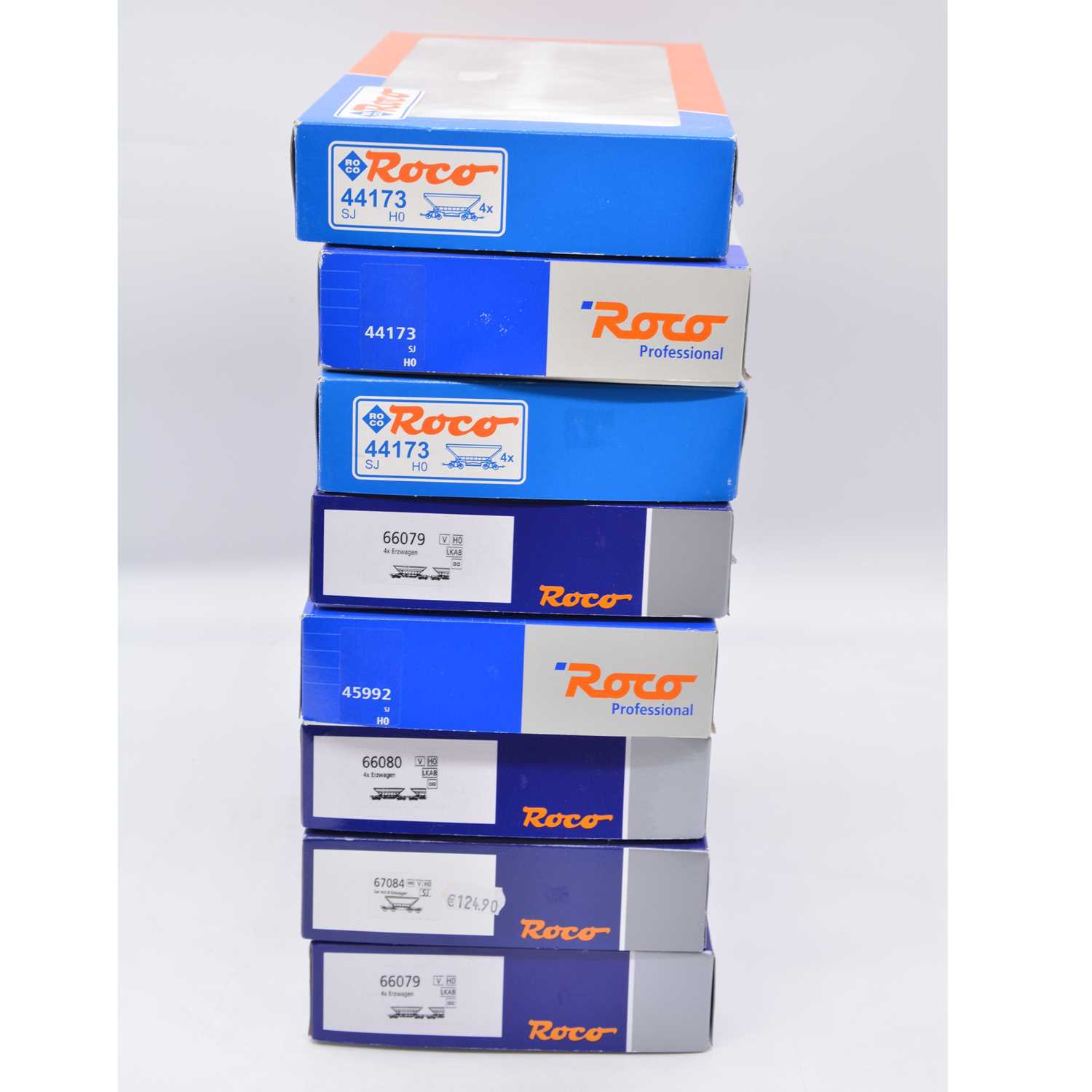 Lot 108 - Eight Roco HO gauge model railway wagon sets,