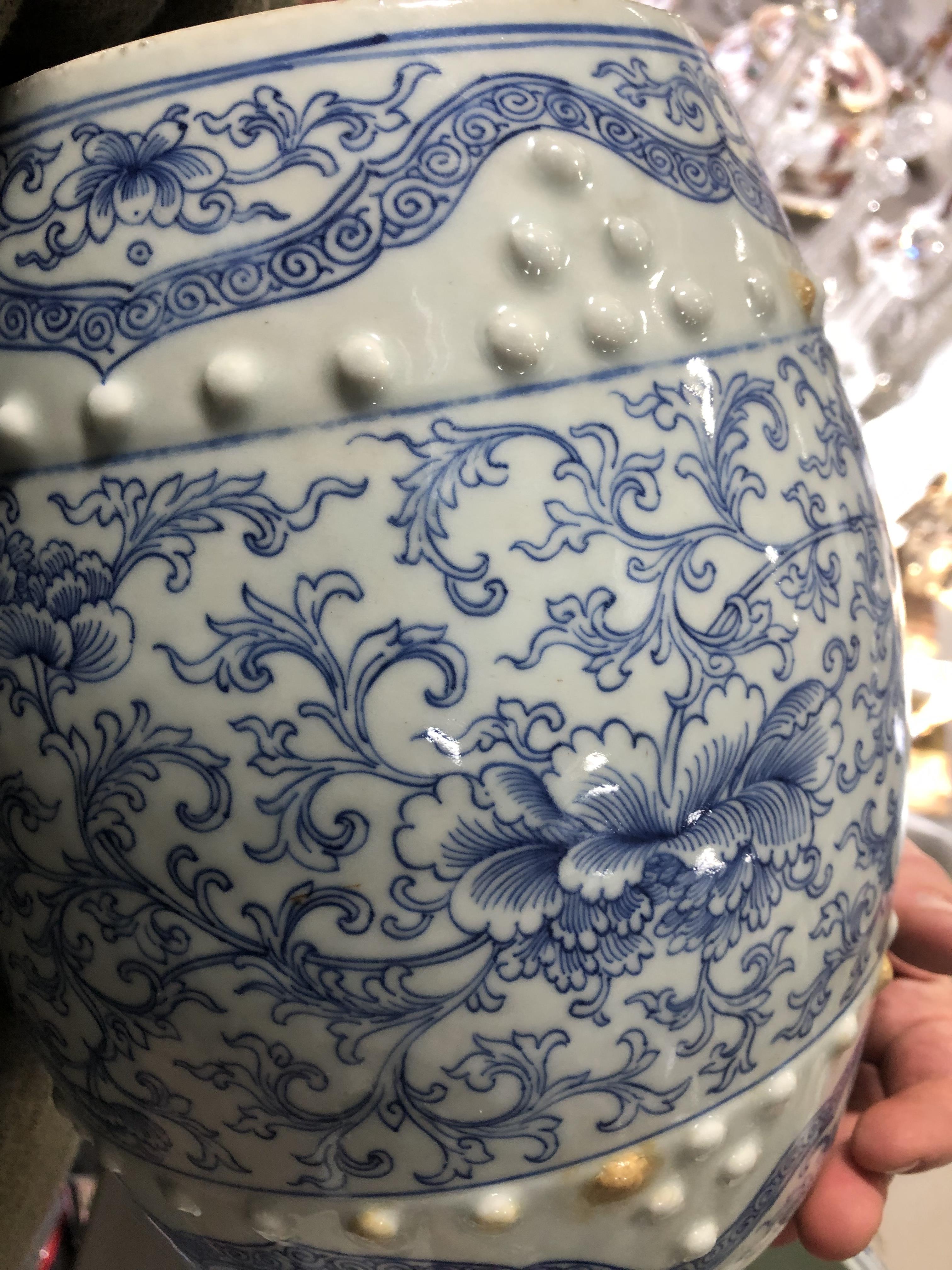 Lot 60 - Pair of modern Chinese blue and white pottery