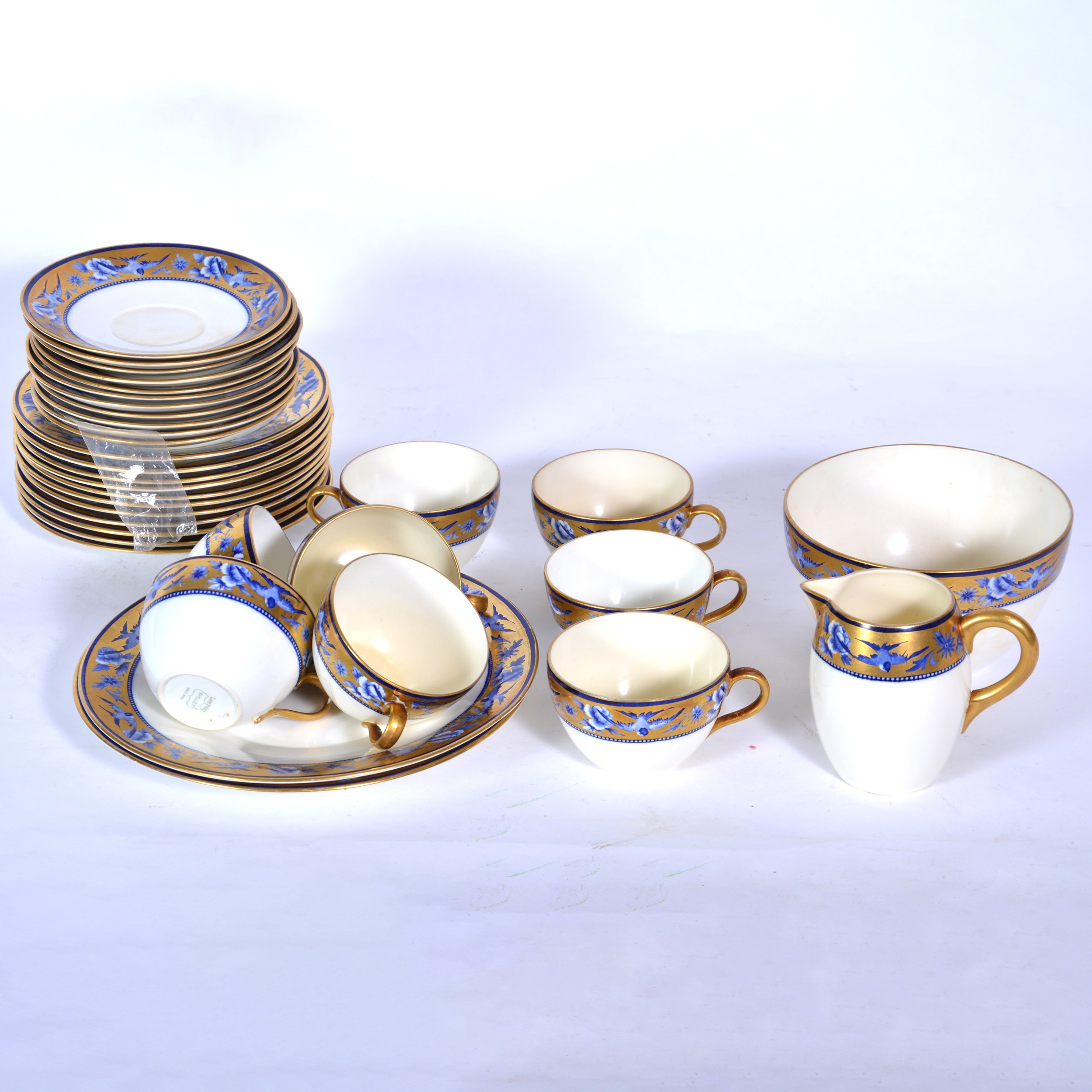 Lot 88 - Shelley, late Foley, china tea set, Blue