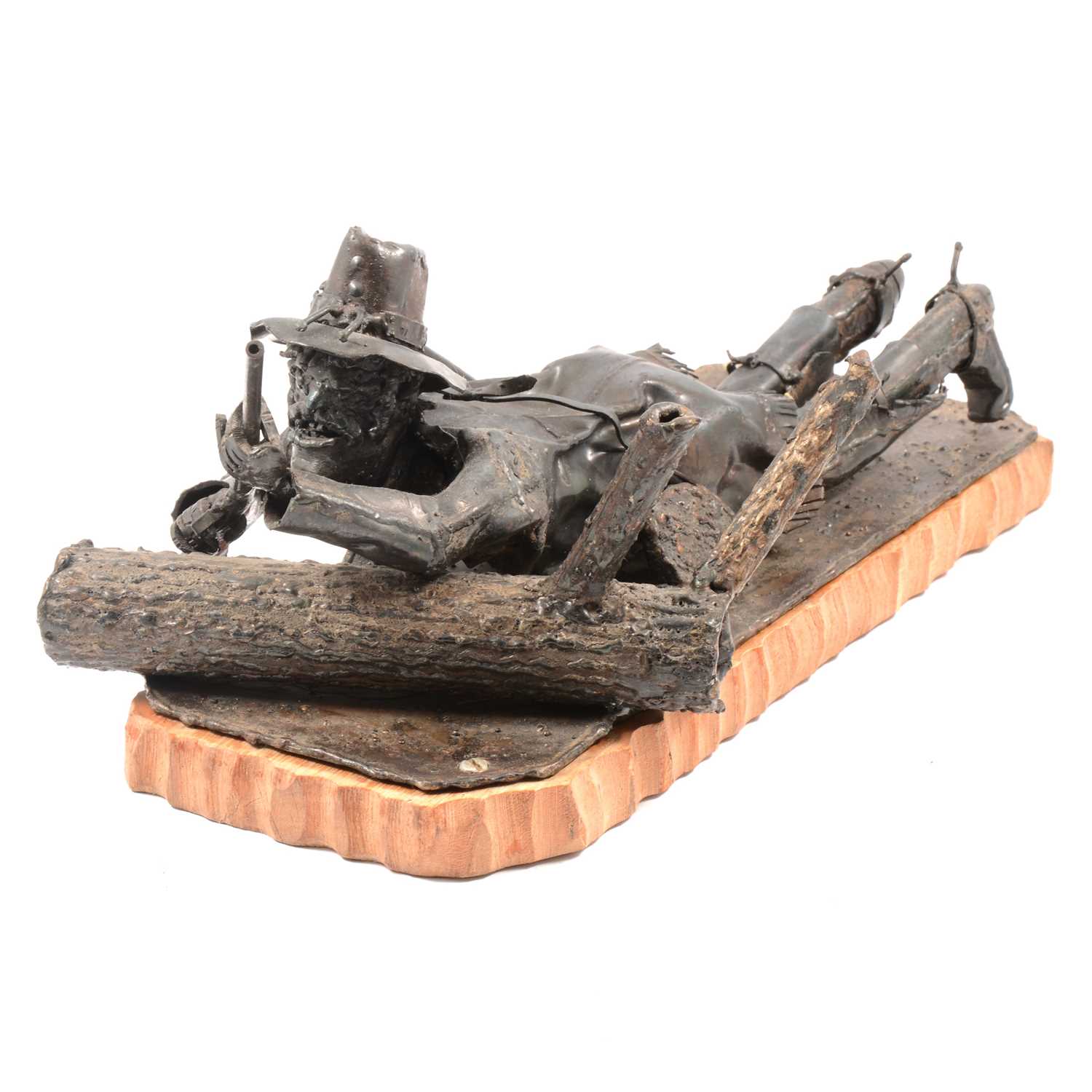 Lot 80 - A contemporary metal figure of an American