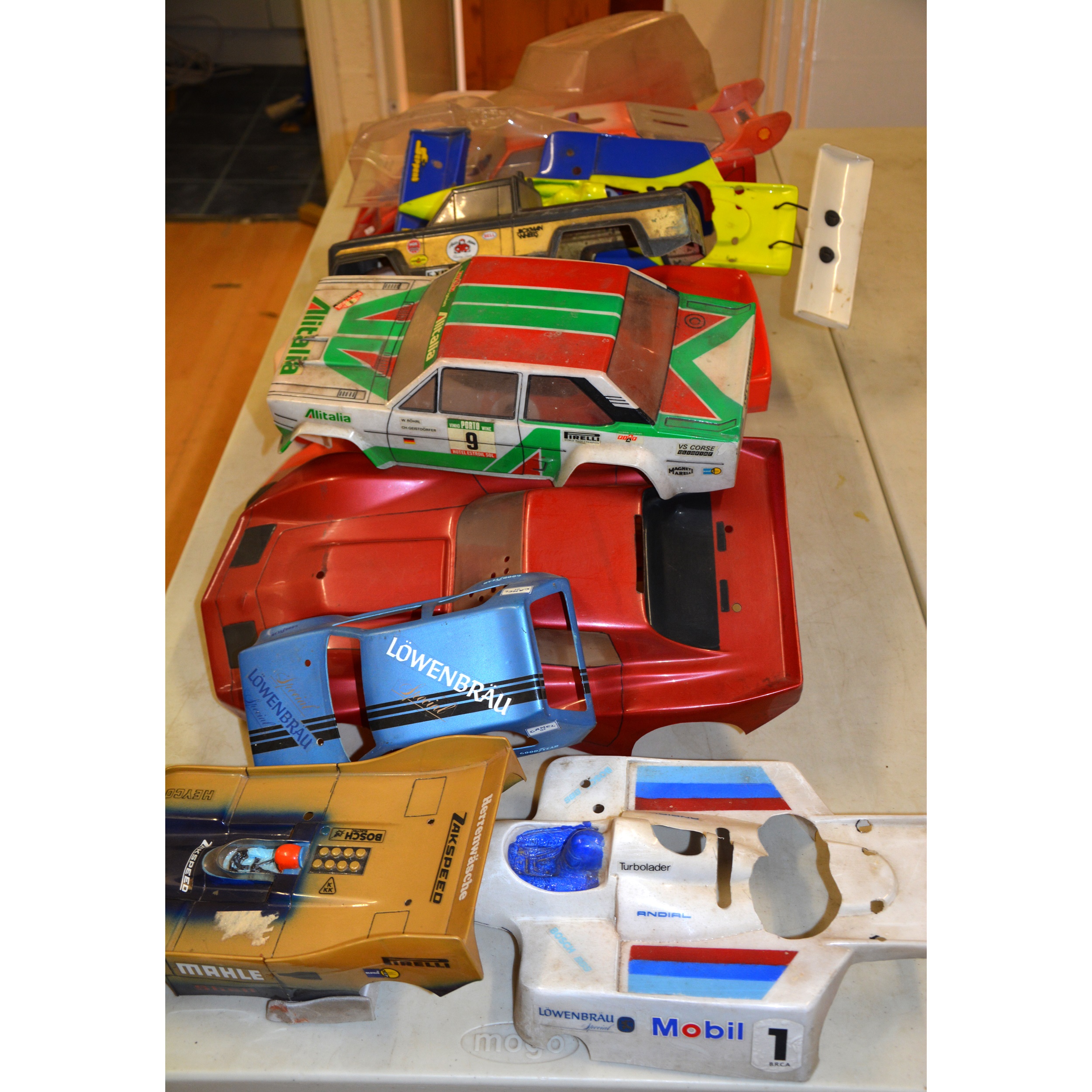 Lot 1274 - RC racing car shells, seventeen various.