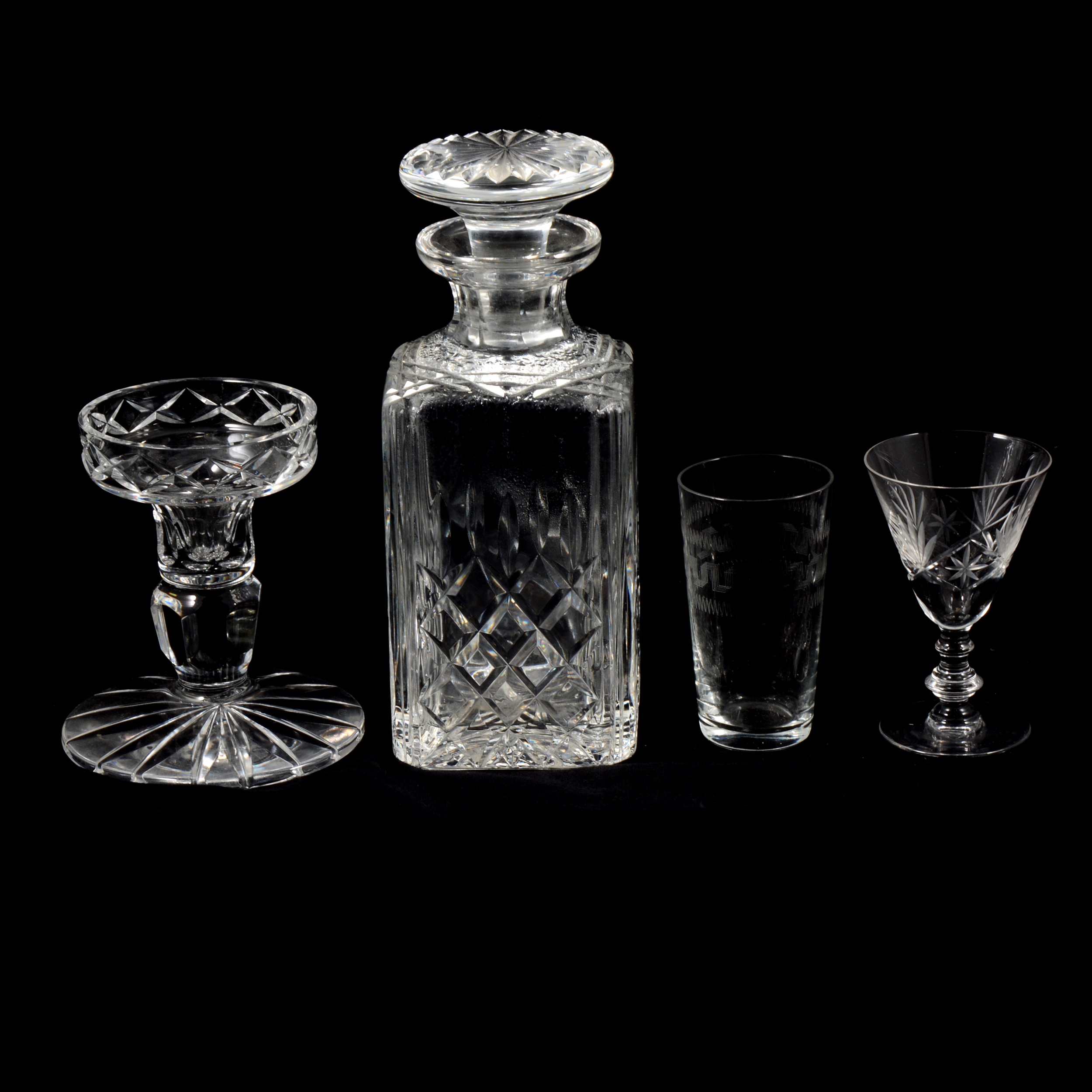 Lot 35 - Two boxes of cut glassware
