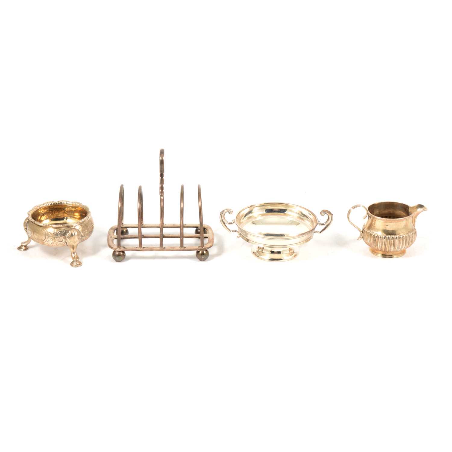 Lot 243 - Silver toast rack, Goldsmiths & Silversmiths