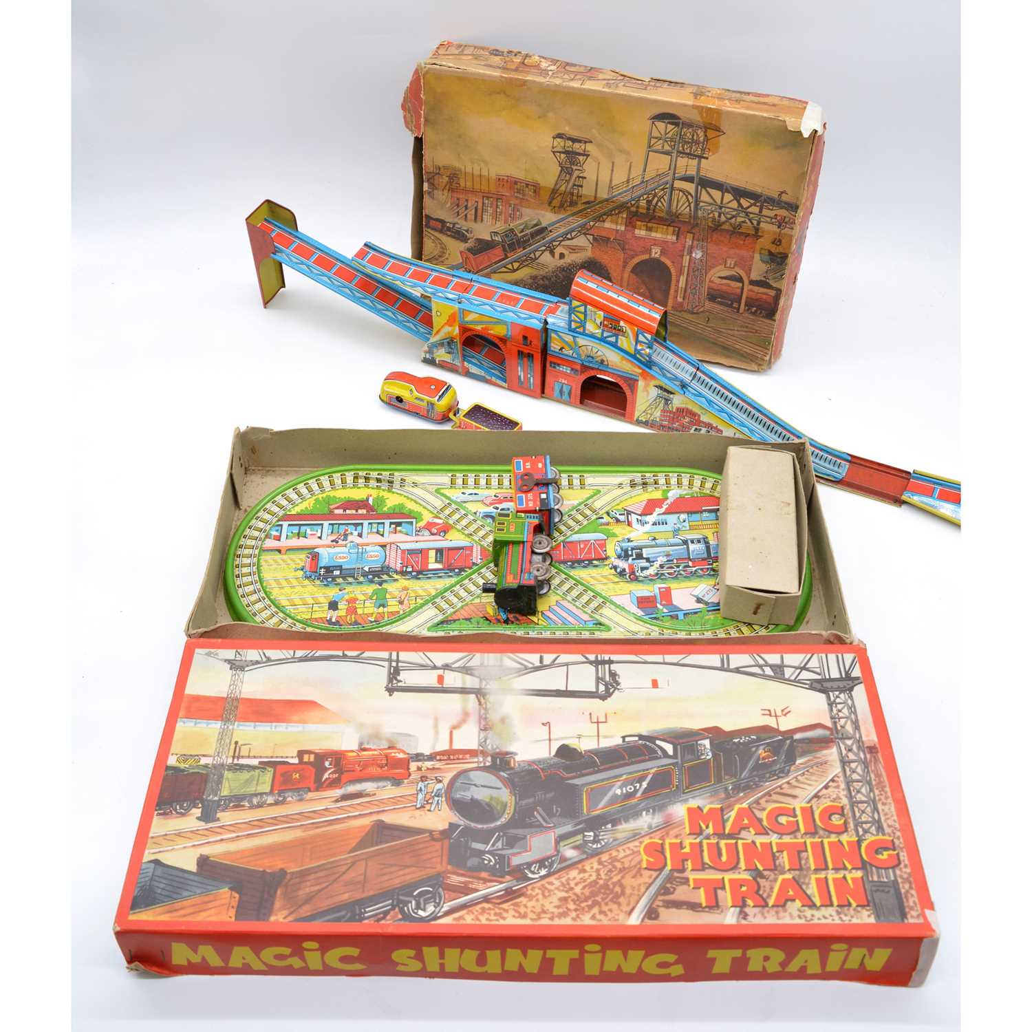 Lot 1032 - Two tin-plate train toys Technofix and