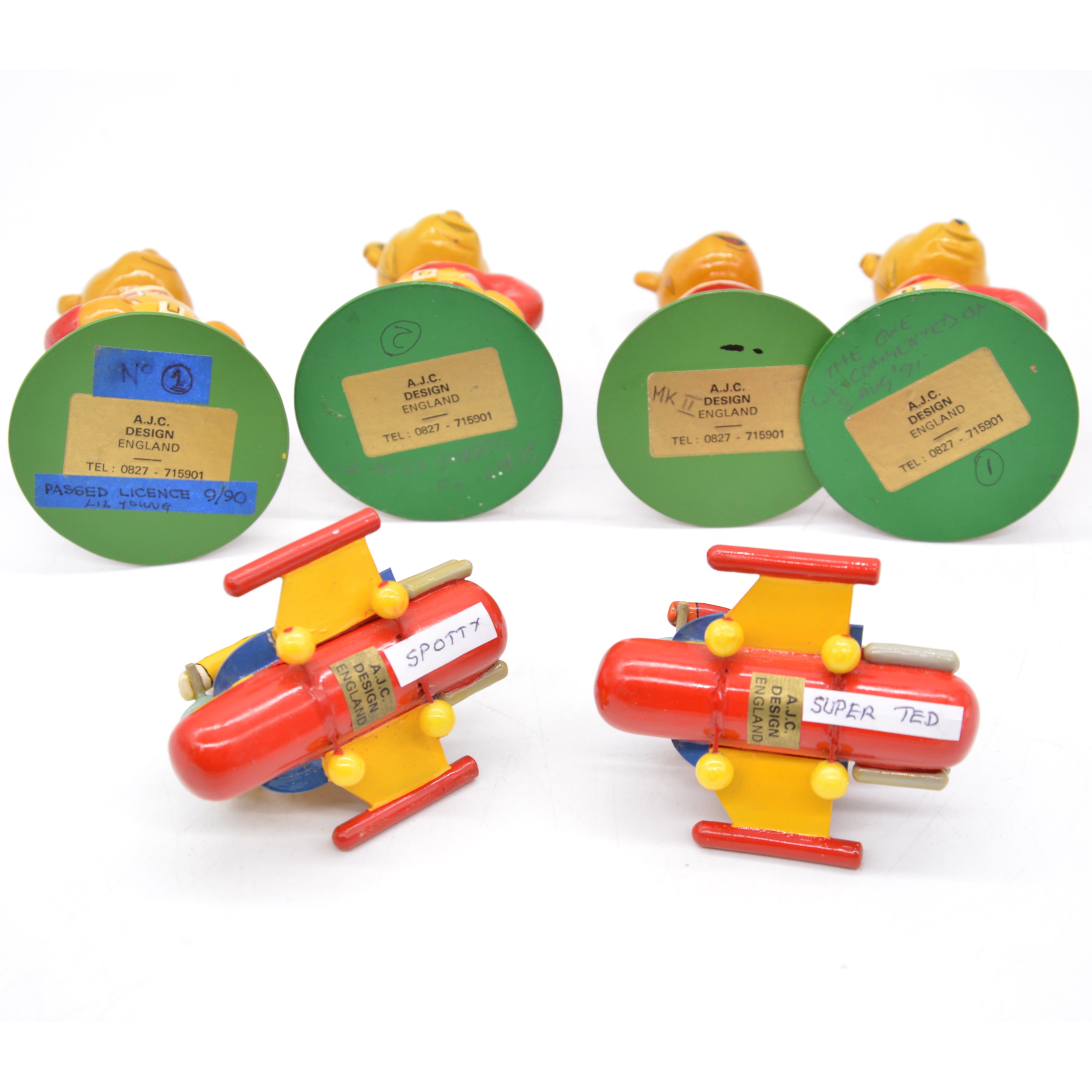 Lot 1153 - Six Ertl SuperTed pre-production prototype