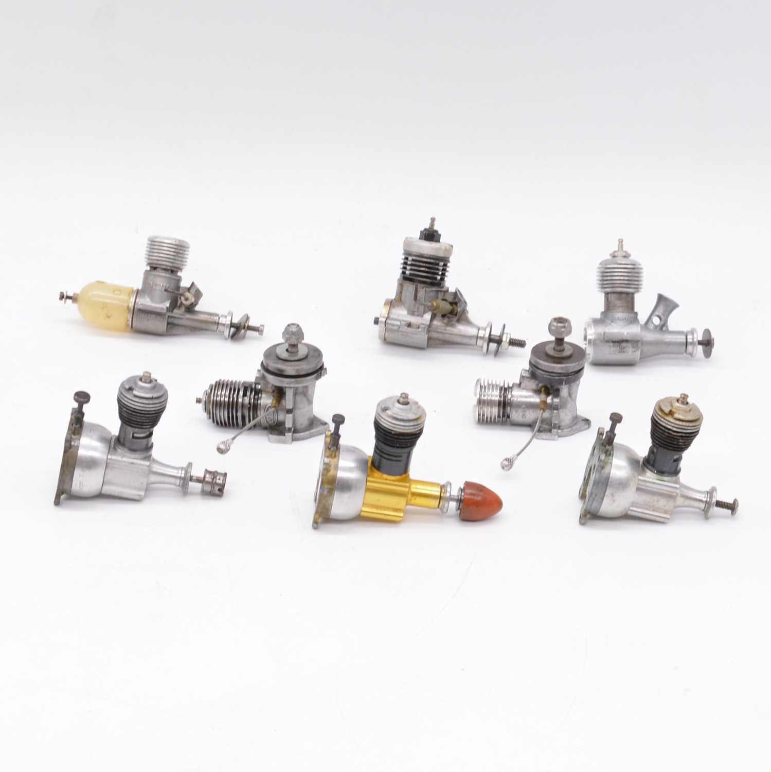 Lot 8 - Eight 049 glow engines, including three COX;