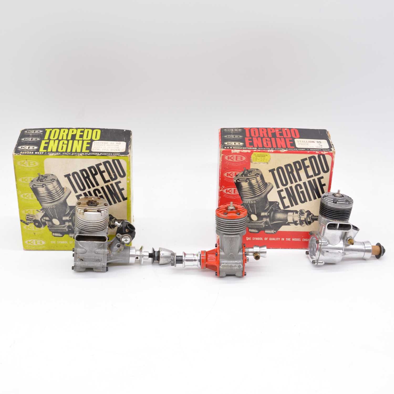 Lot 24 - Three American glow engines TORPEDO 40 RC,