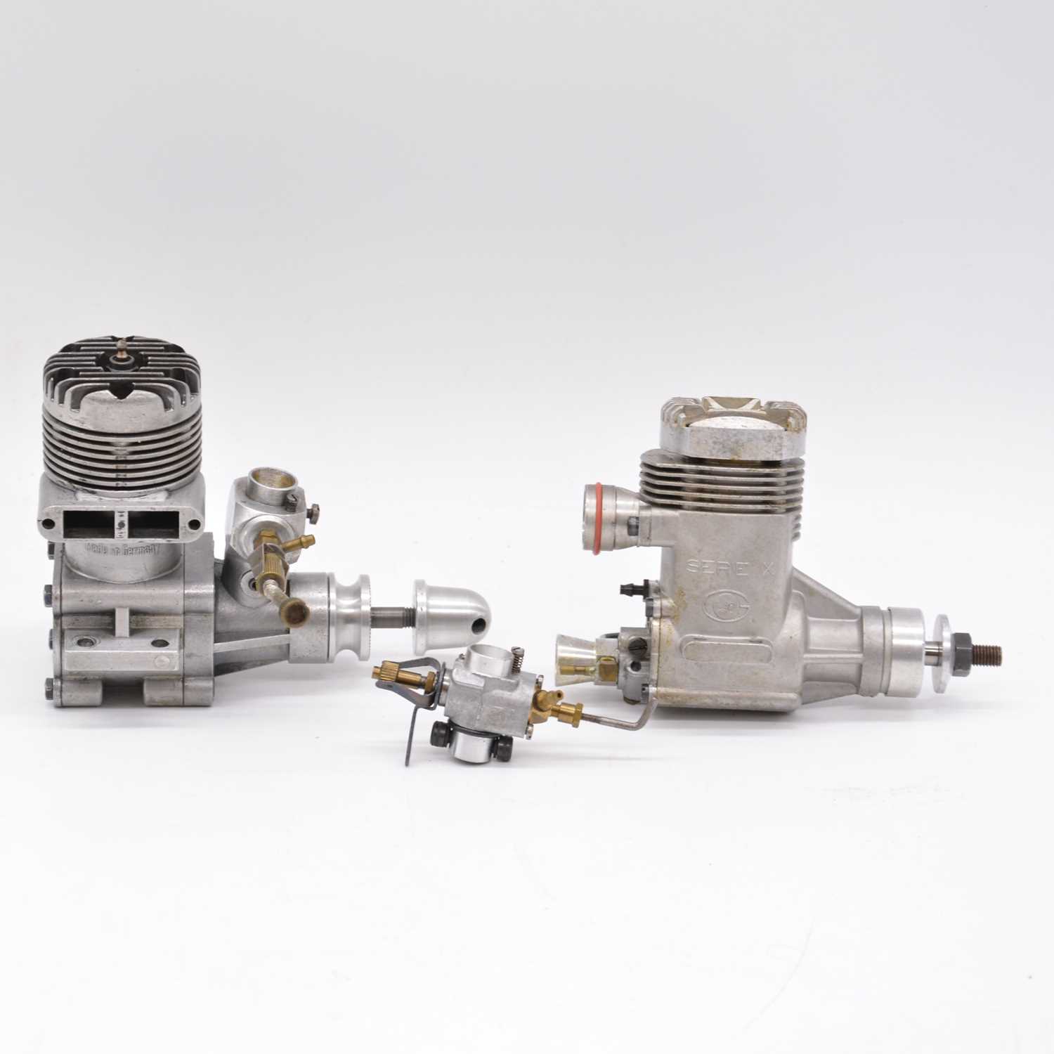 Lot 49 - Two glow engines, including WEBRA and SUPER