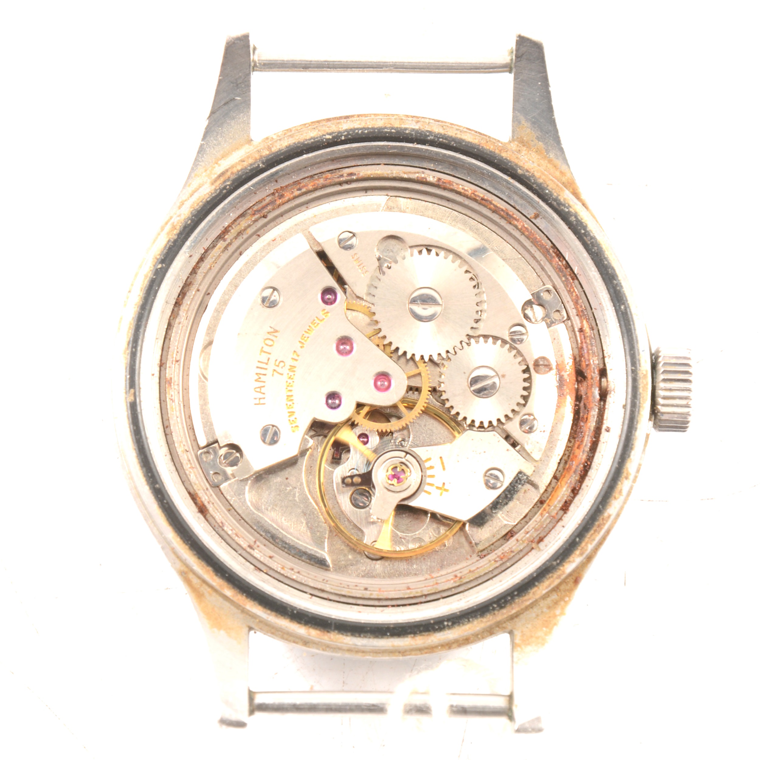 Lot 235 - Hamilton military wristwatch,