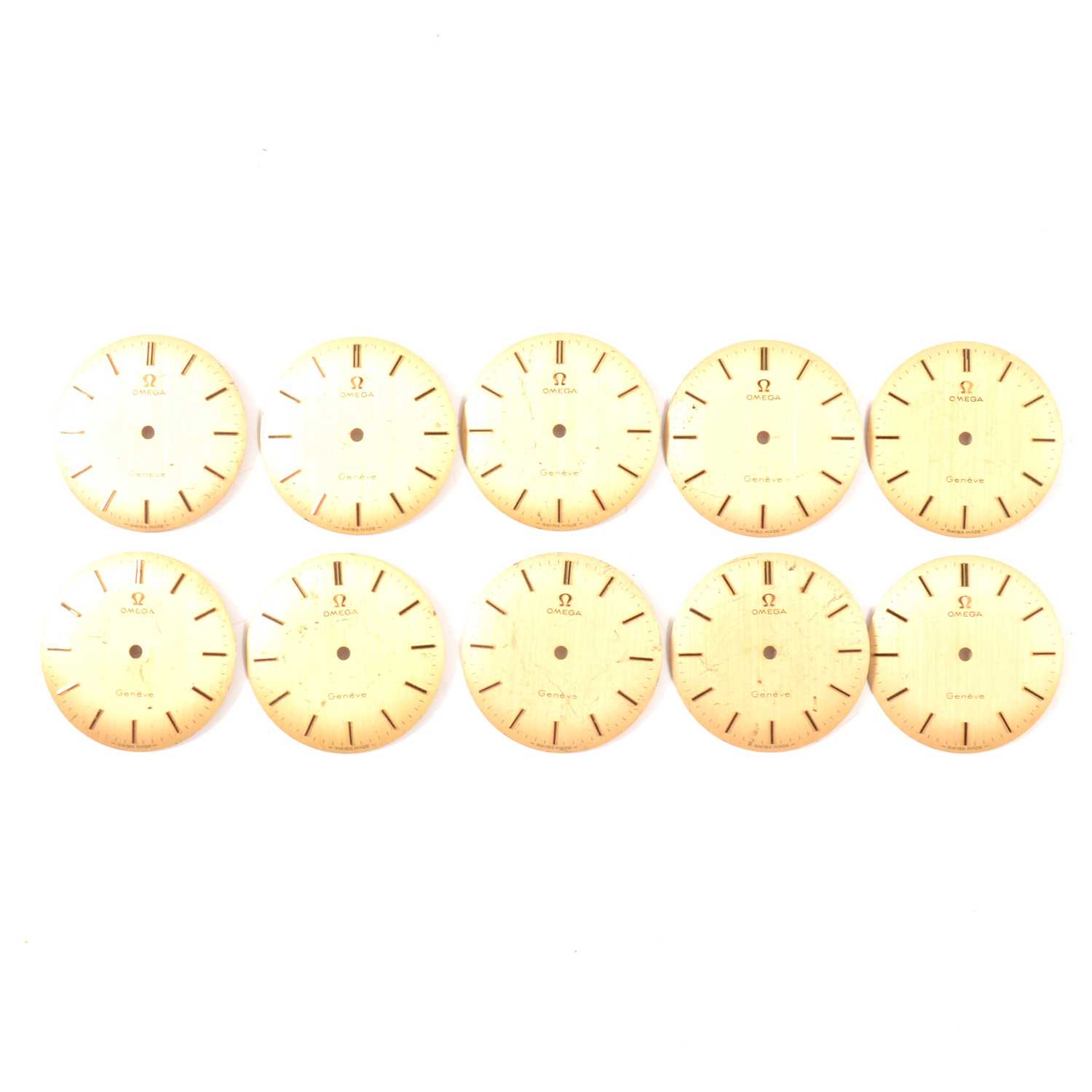 Lot 360 - Ten Omega Geneve watch dials,