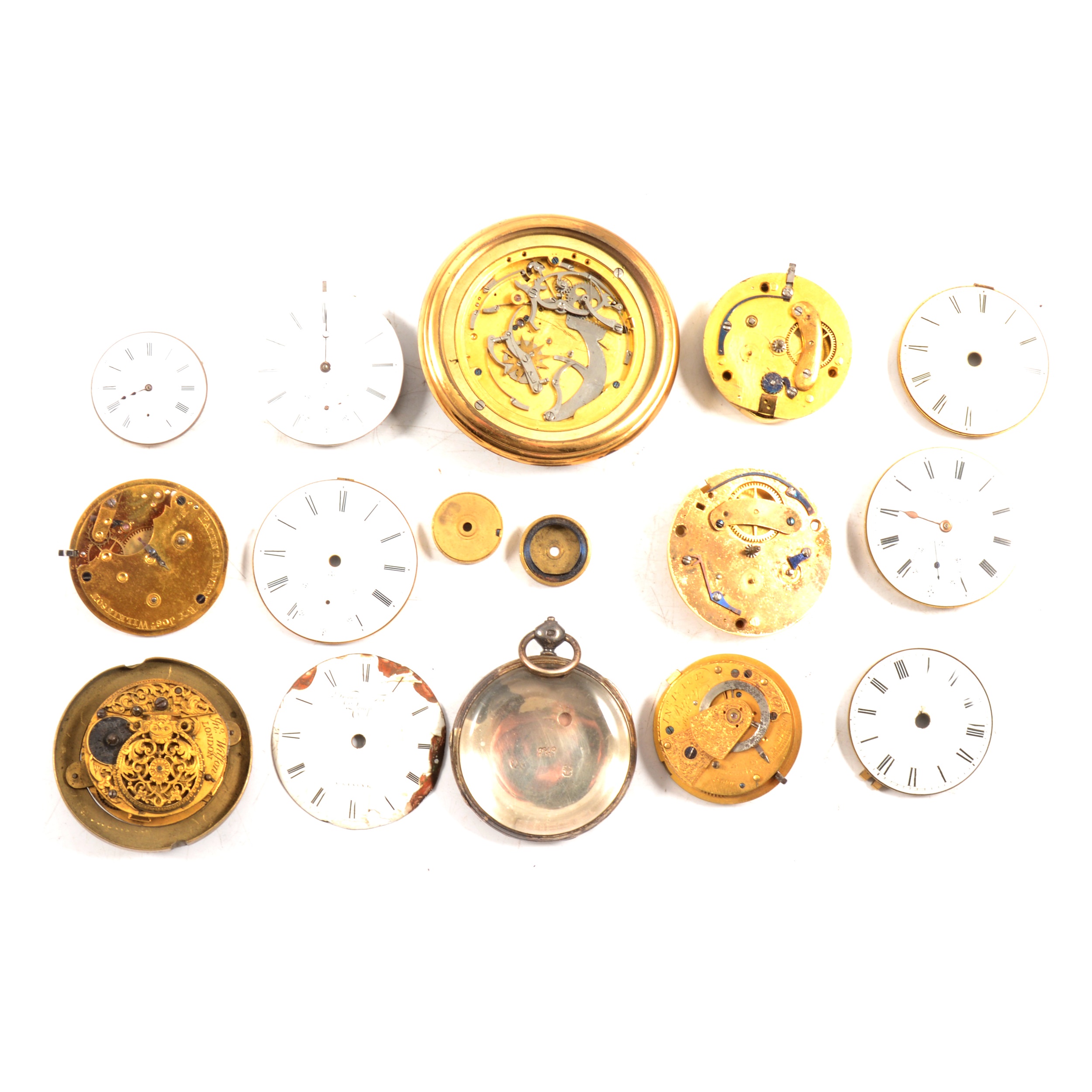 Lot 5 - Various pocket watch part movements,