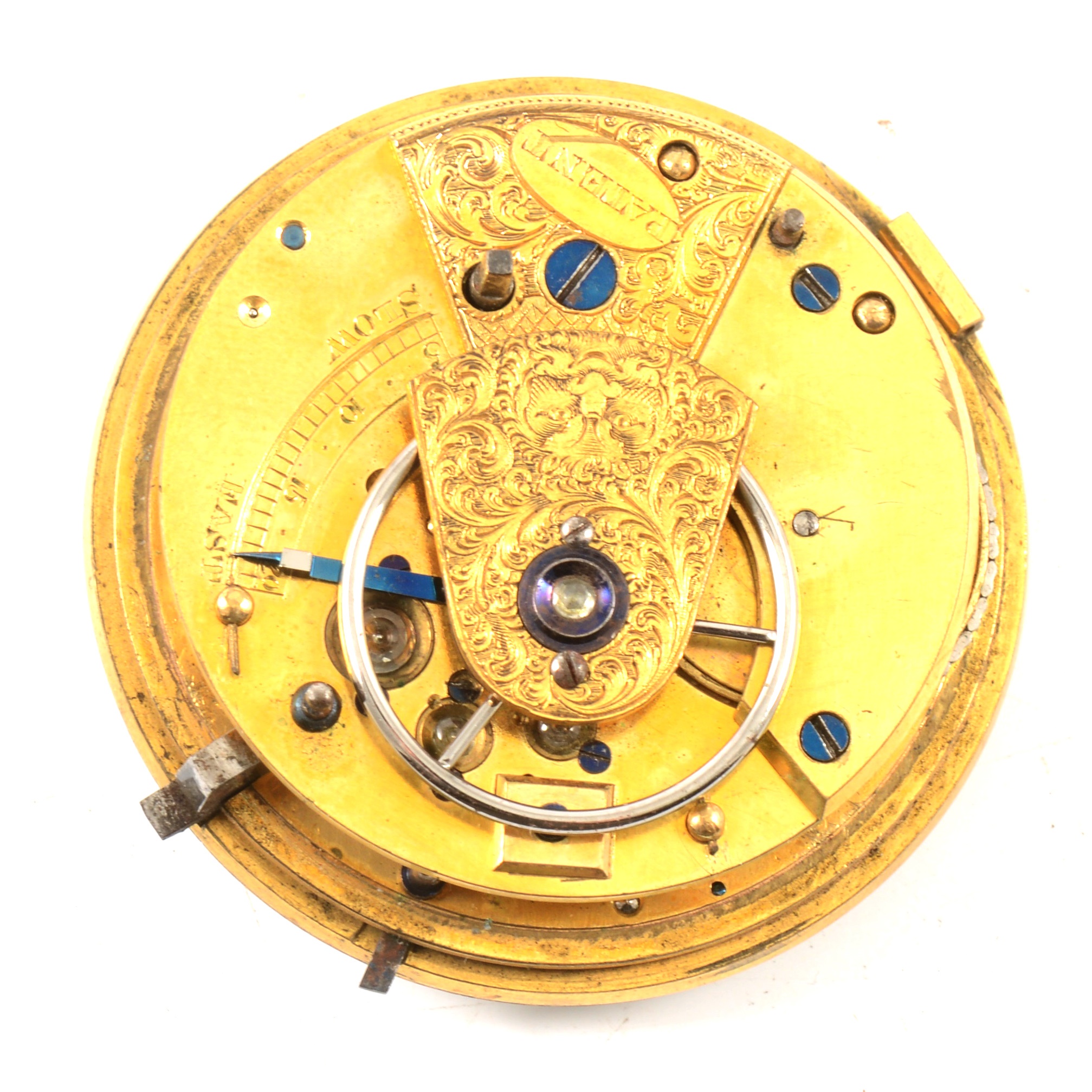 Lot 109 - English Massey 1 lever pocket watch movement,