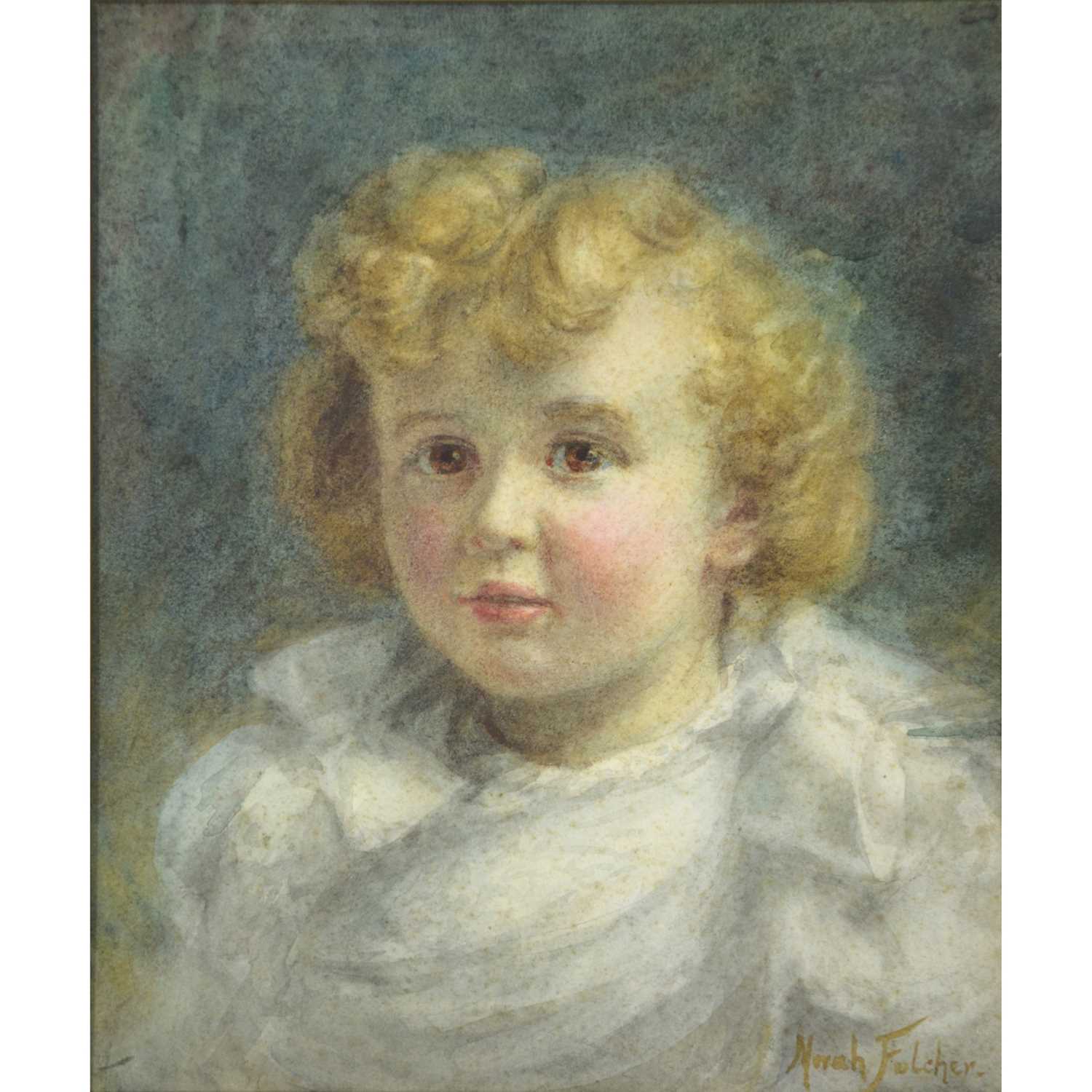 Lot 324 - Norah Fulcher, portrait of a child and