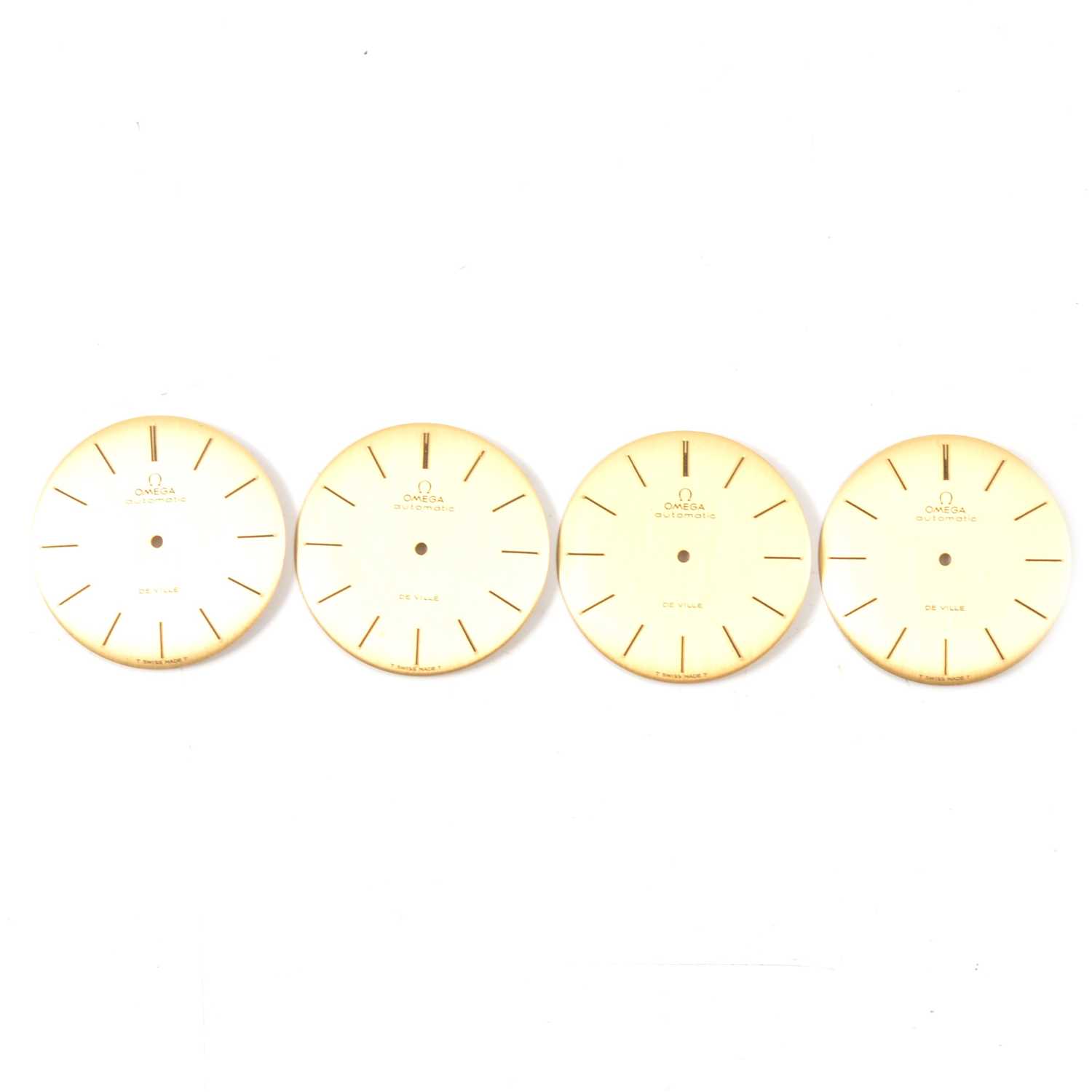 Lot 357 - Four Omega De Ville watch dials,
