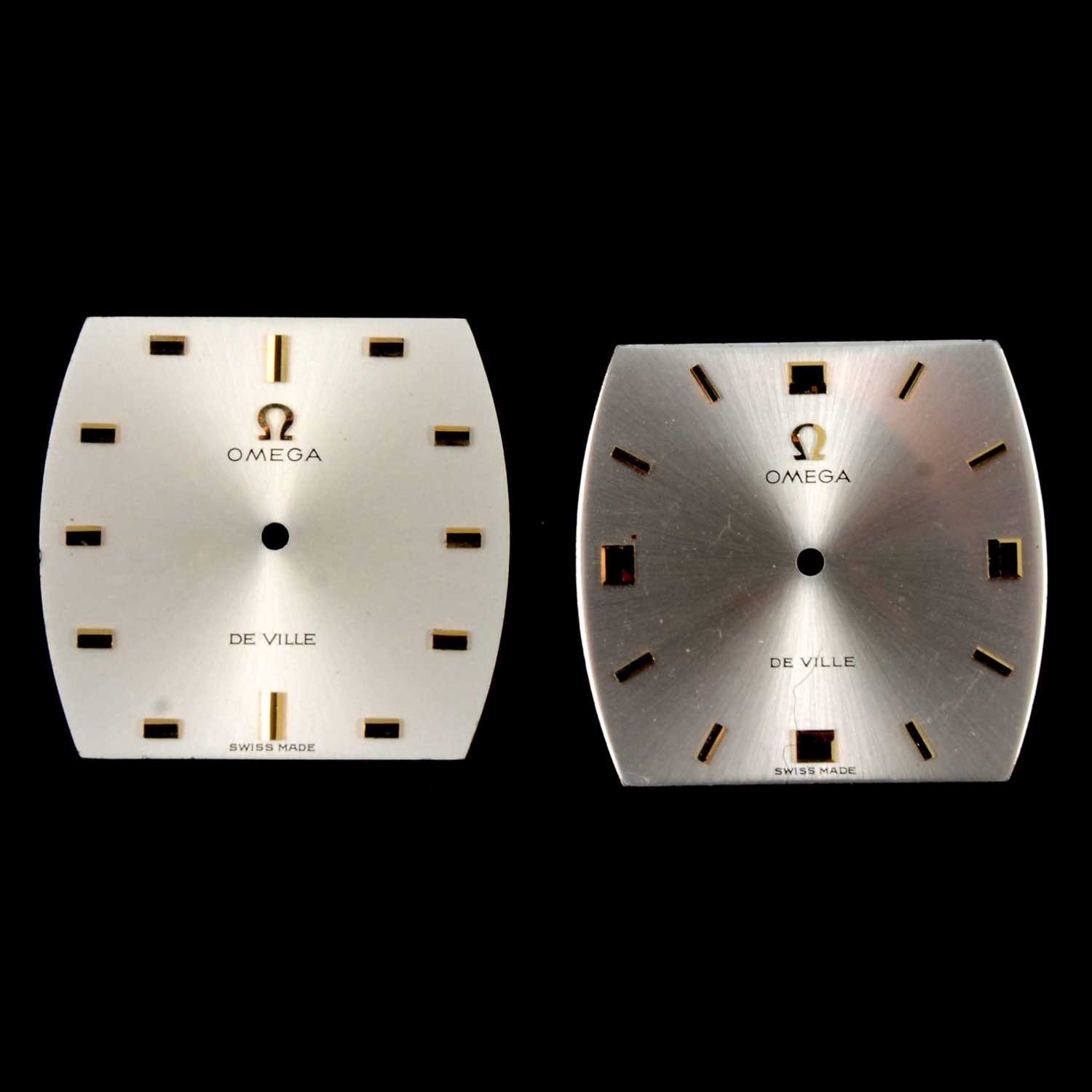 Lot 403 - Two Omega De Ville watch dials,