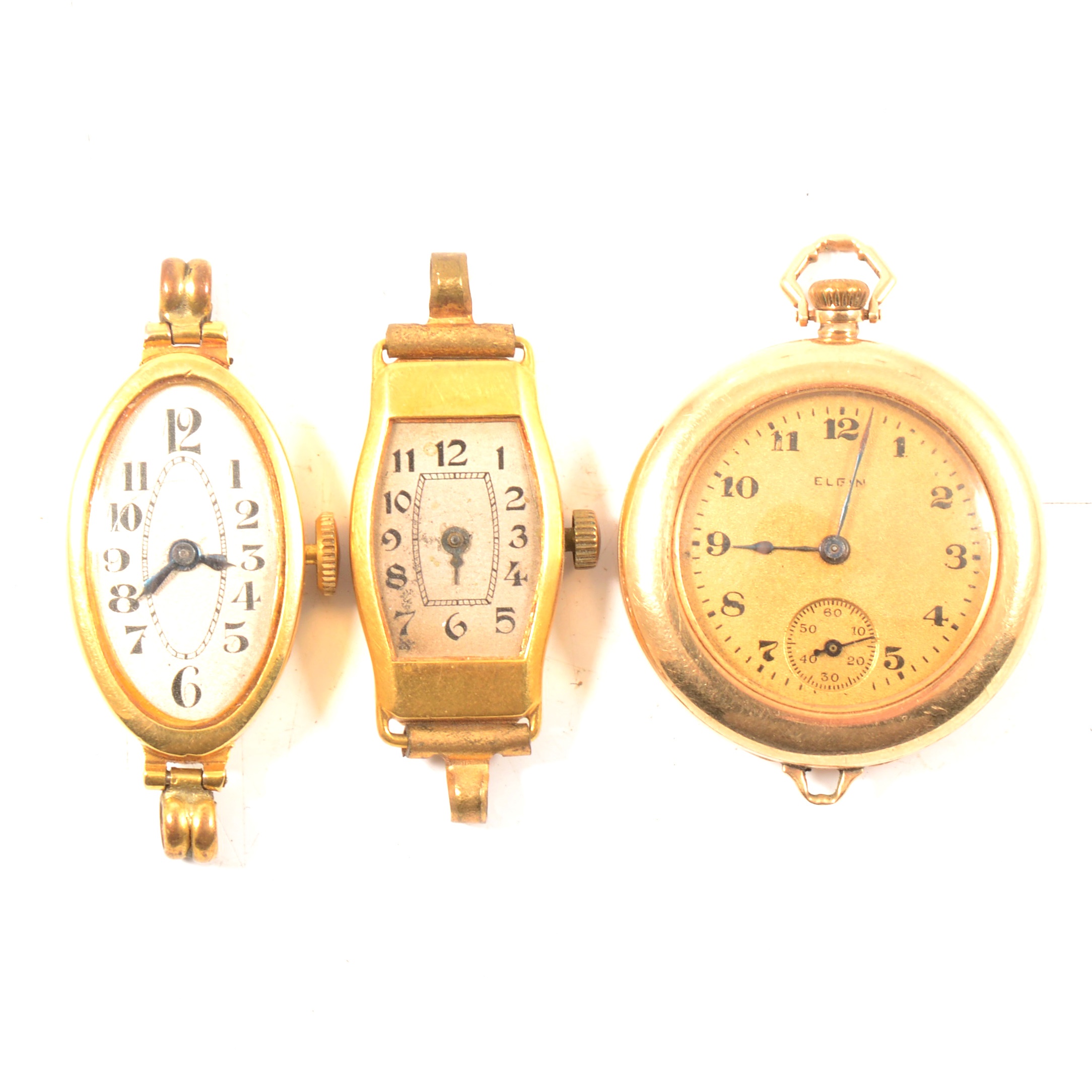 Lot 269 - Elgin 14k gold cased fob watch,