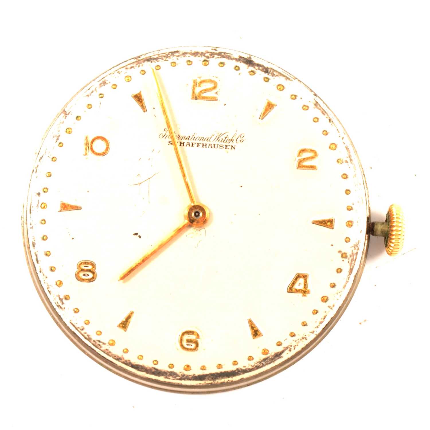 Lot 286 - International Watch Co., movement, with dial,