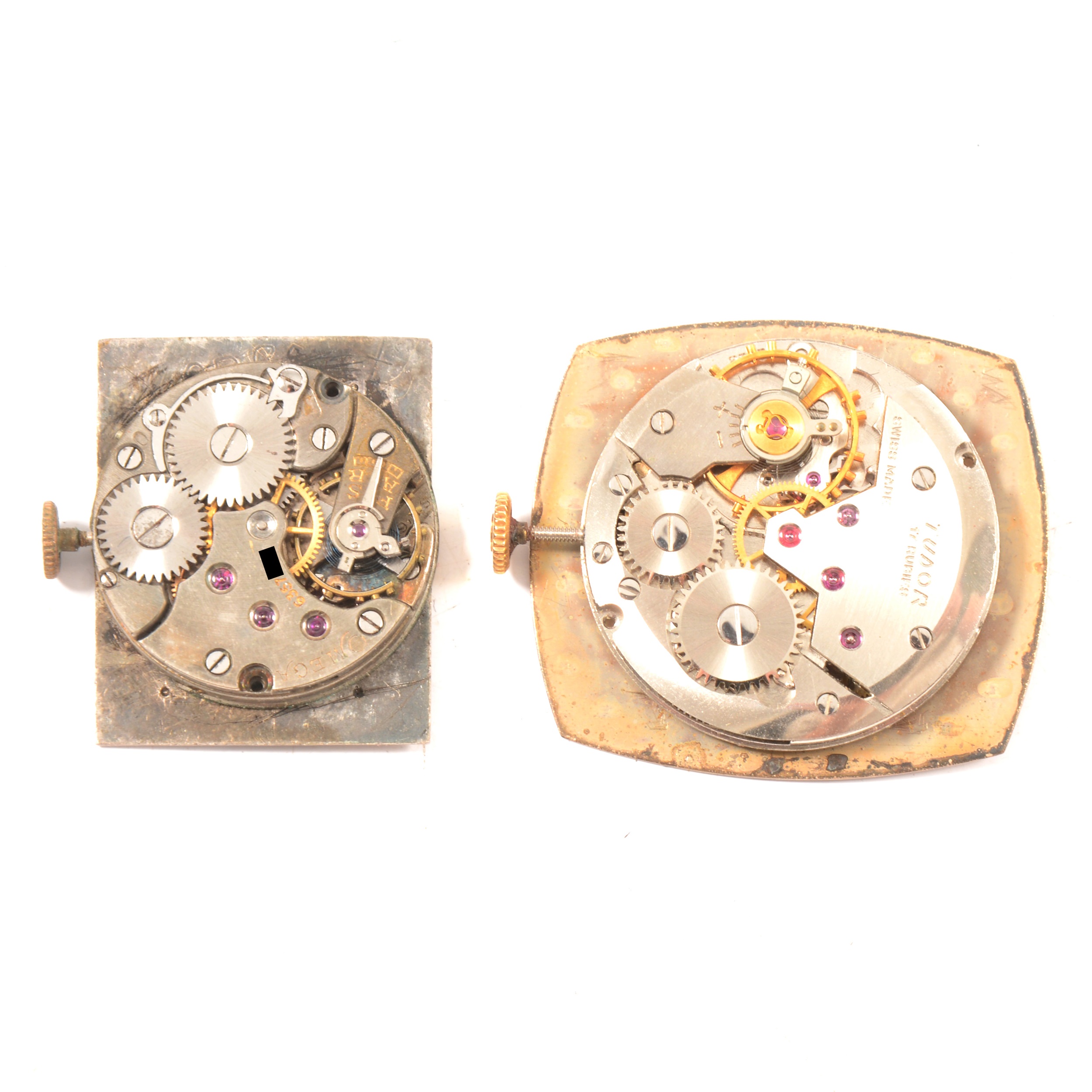 Lot 292 - Two Omega watch movements and a Tudor watch