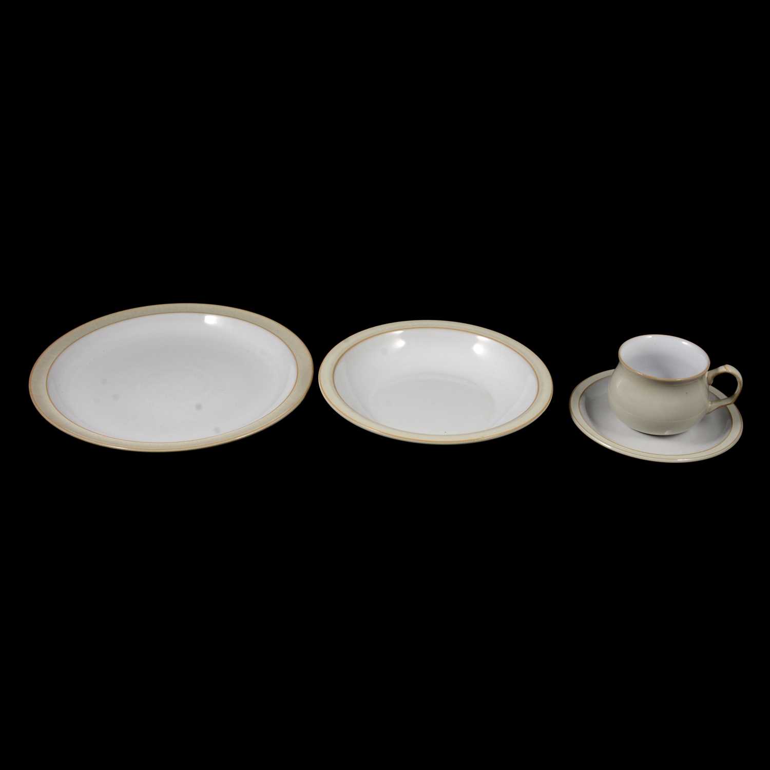 Lot 107 - Denby Linen pattern part dinner and tea