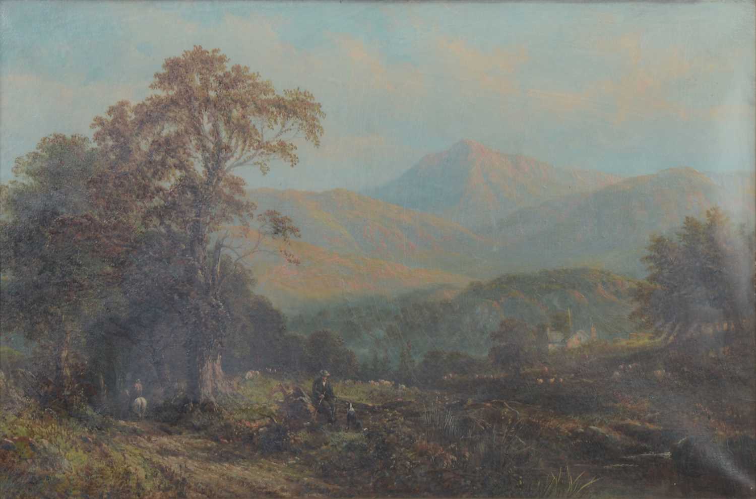 Lot 167 - T. Thomas, Figures in a Highland landscape,