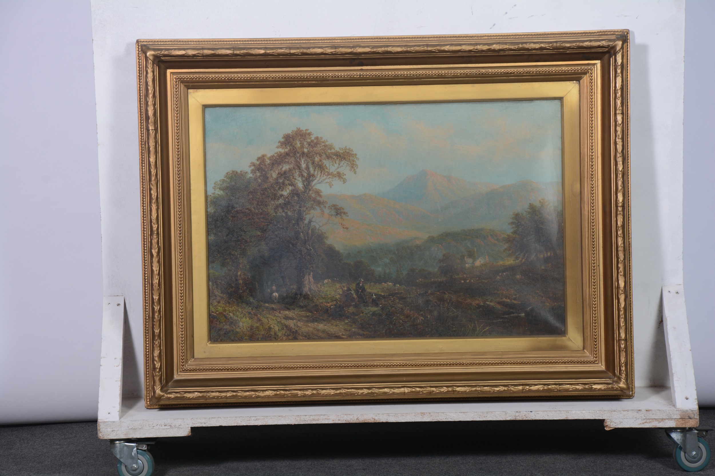 Lot 167 - T. Thomas, Figures in a Highland landscape,