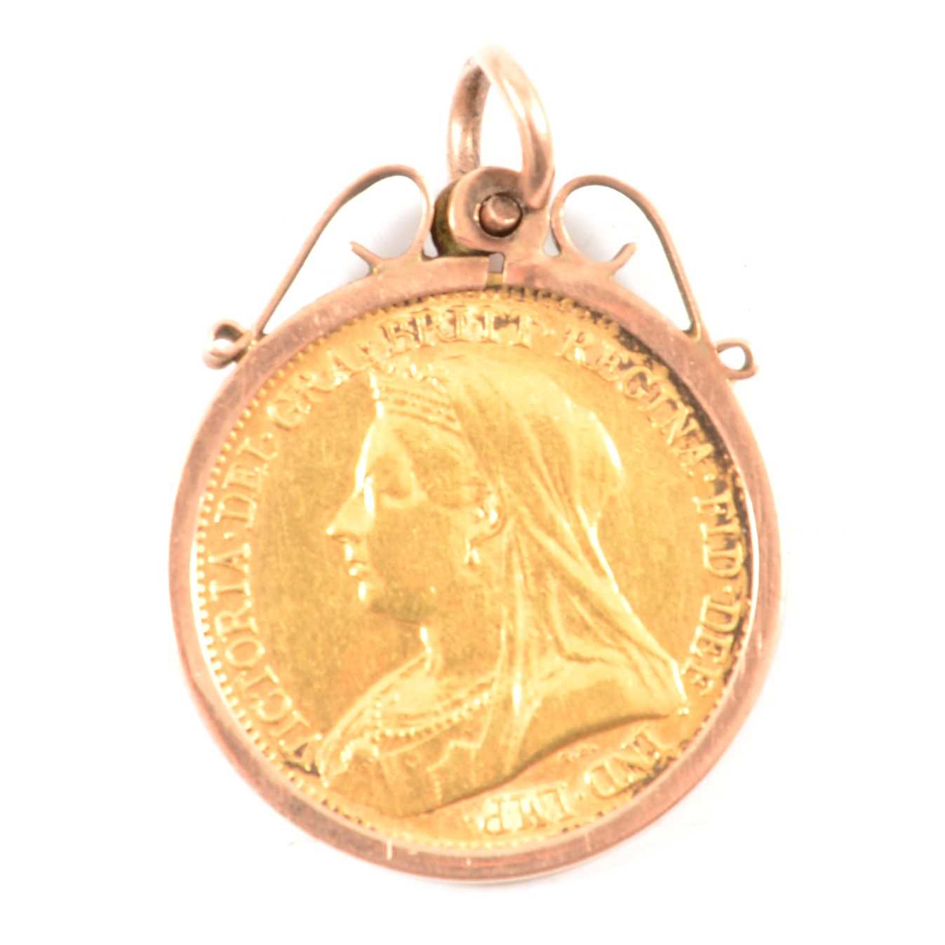 Lot 148 - A Gold Half Sovereign Coin Pendant, Victoria