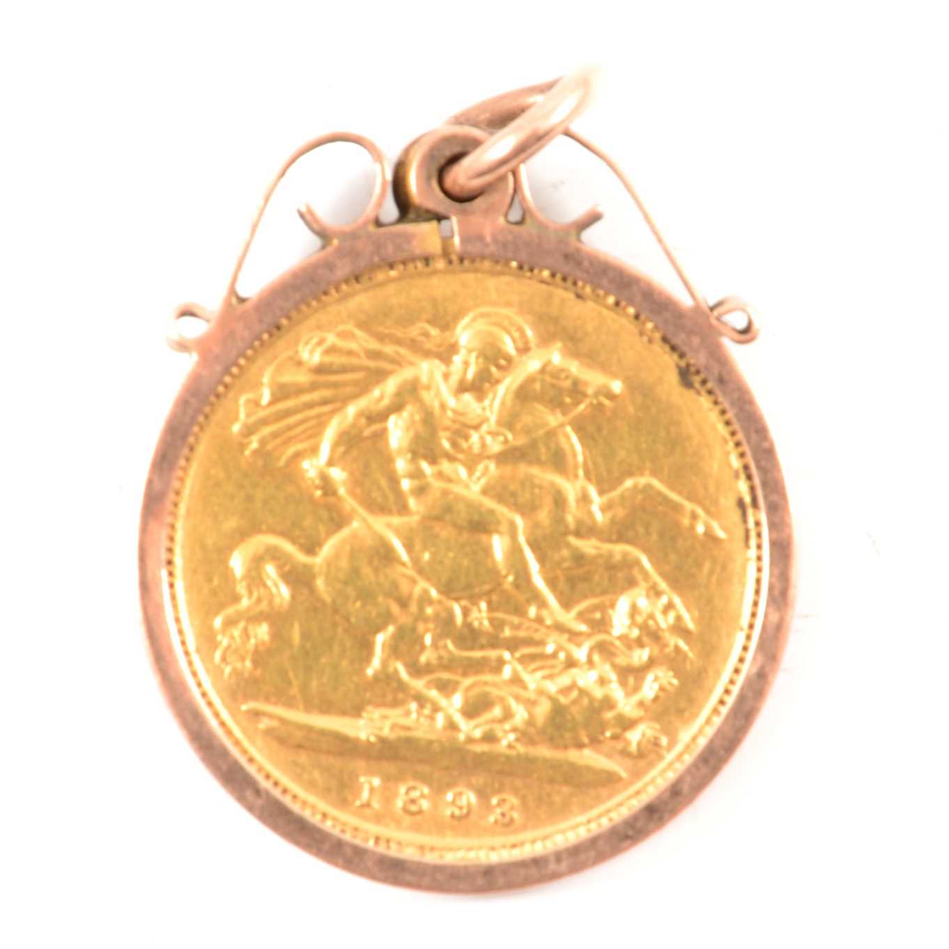 Lot 148 - A Gold Half Sovereign Coin Pendant, Victoria