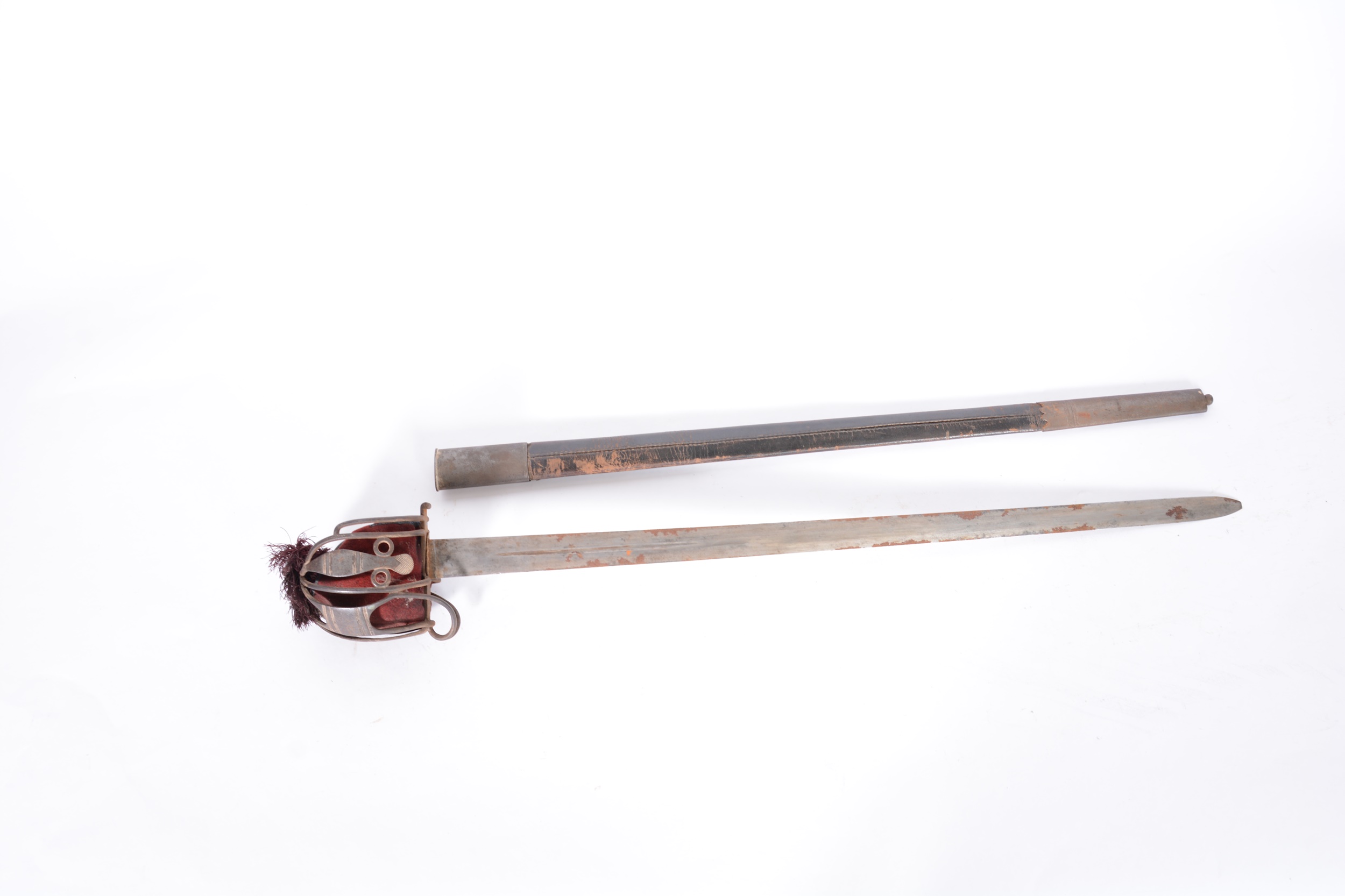 Lot 41 - Military basket hilted broadsword
