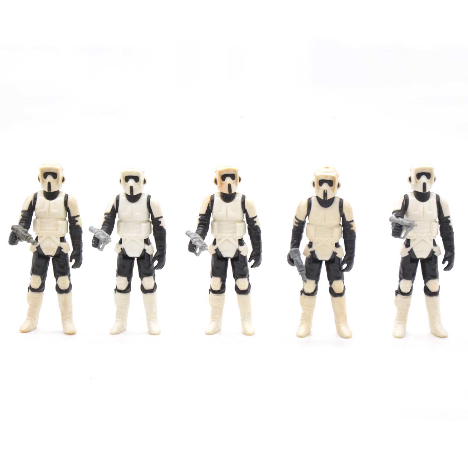 Lot 1297 - Five Star Wars Biker Scout figures by