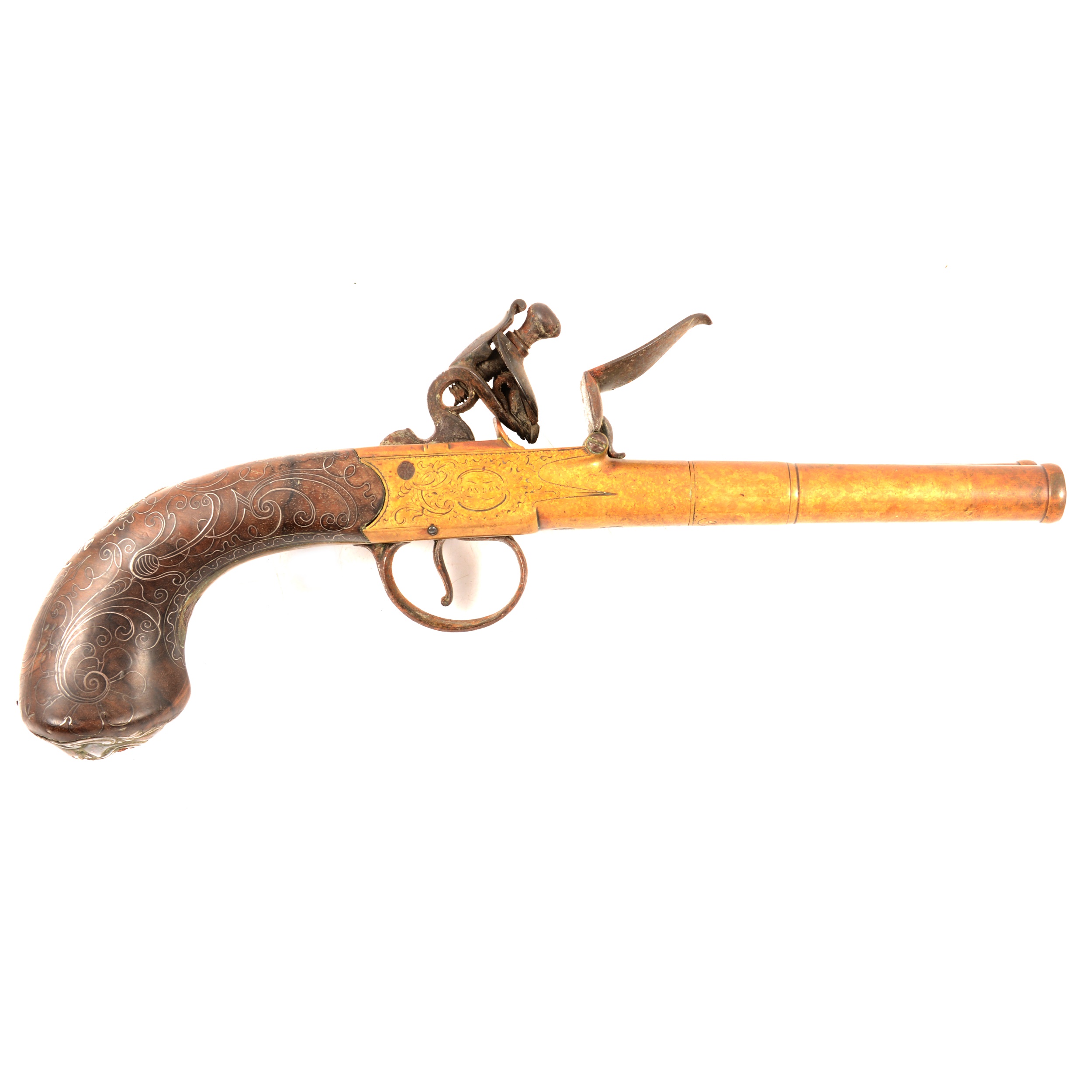 Lot 6 - Flintlock boxlock side-by-side double barrel