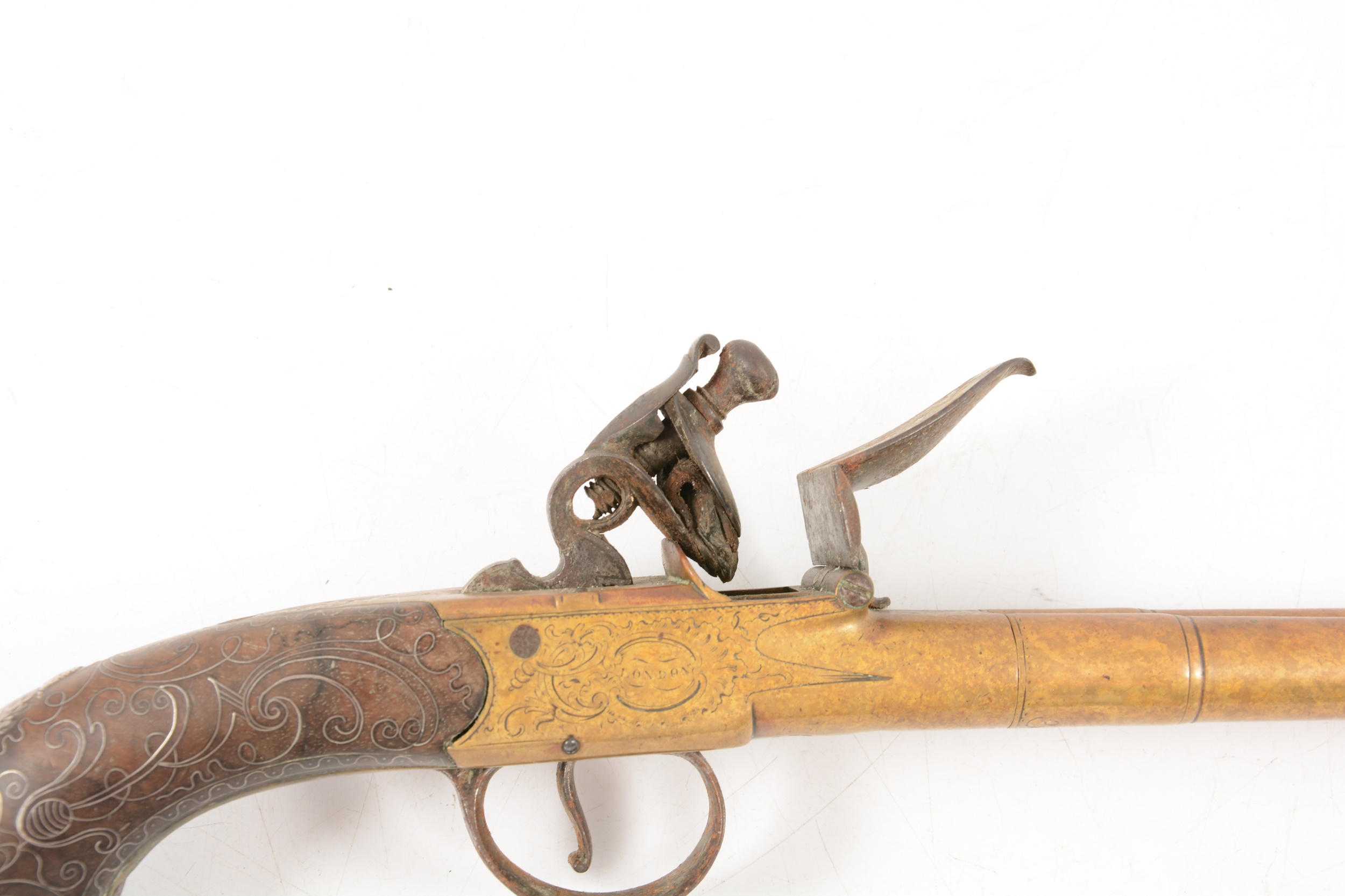 Lot 6 - Flintlock boxlock side-by-side double barrel