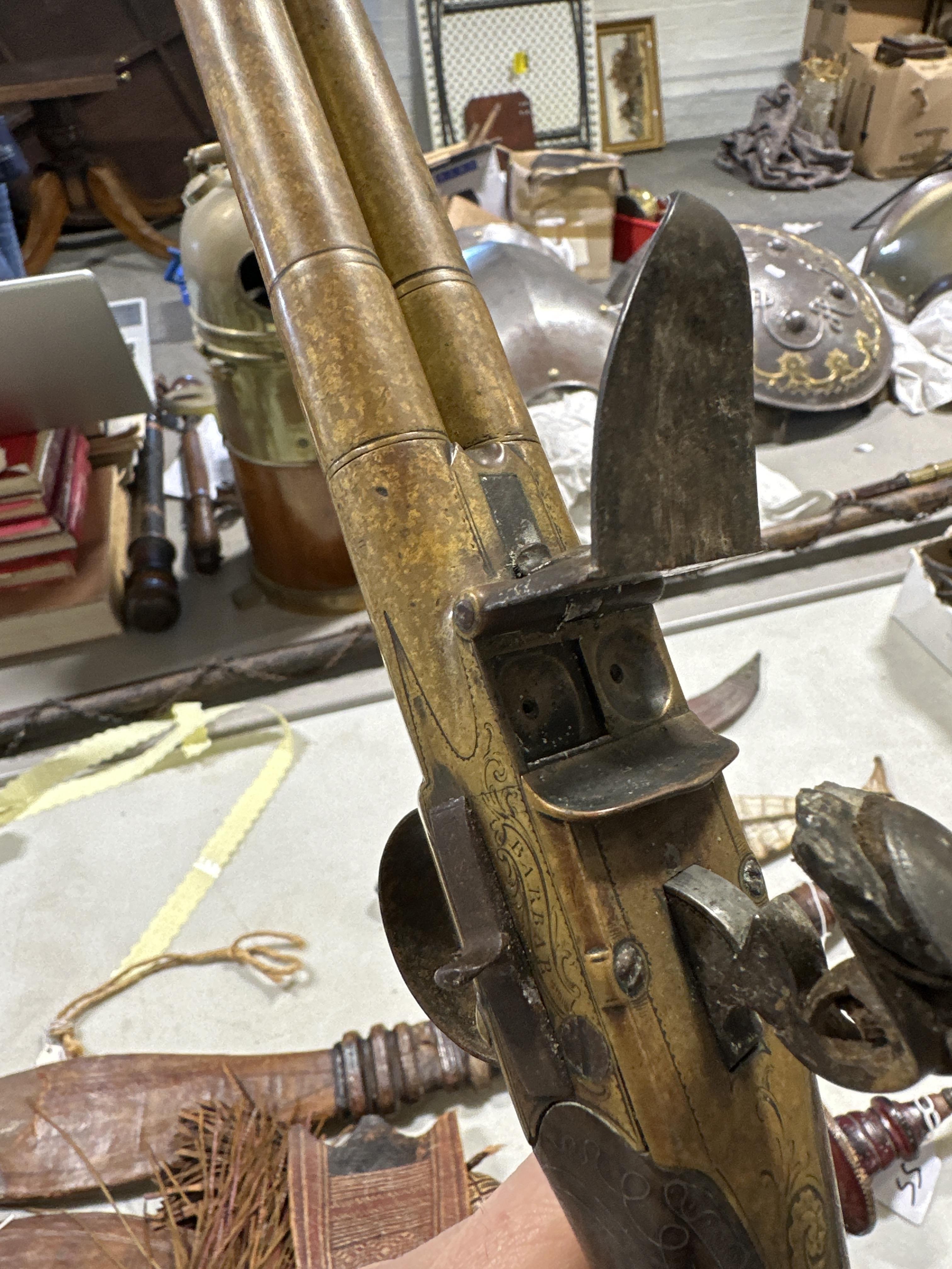 Lot 6 - Flintlock boxlock side-by-side double barrel